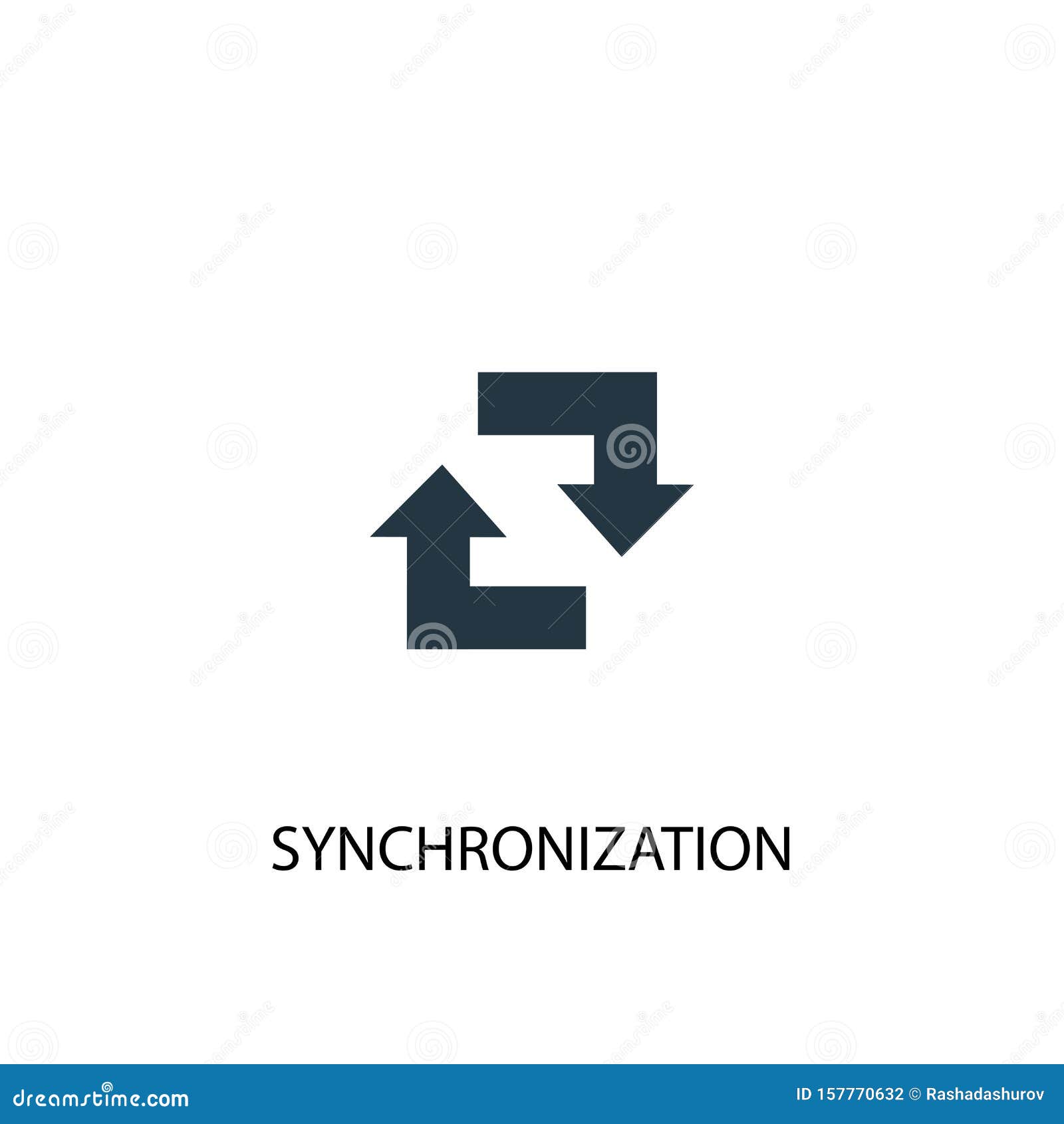 Synchronization Icon. Simple Element Stock Vector - Illustration of ...