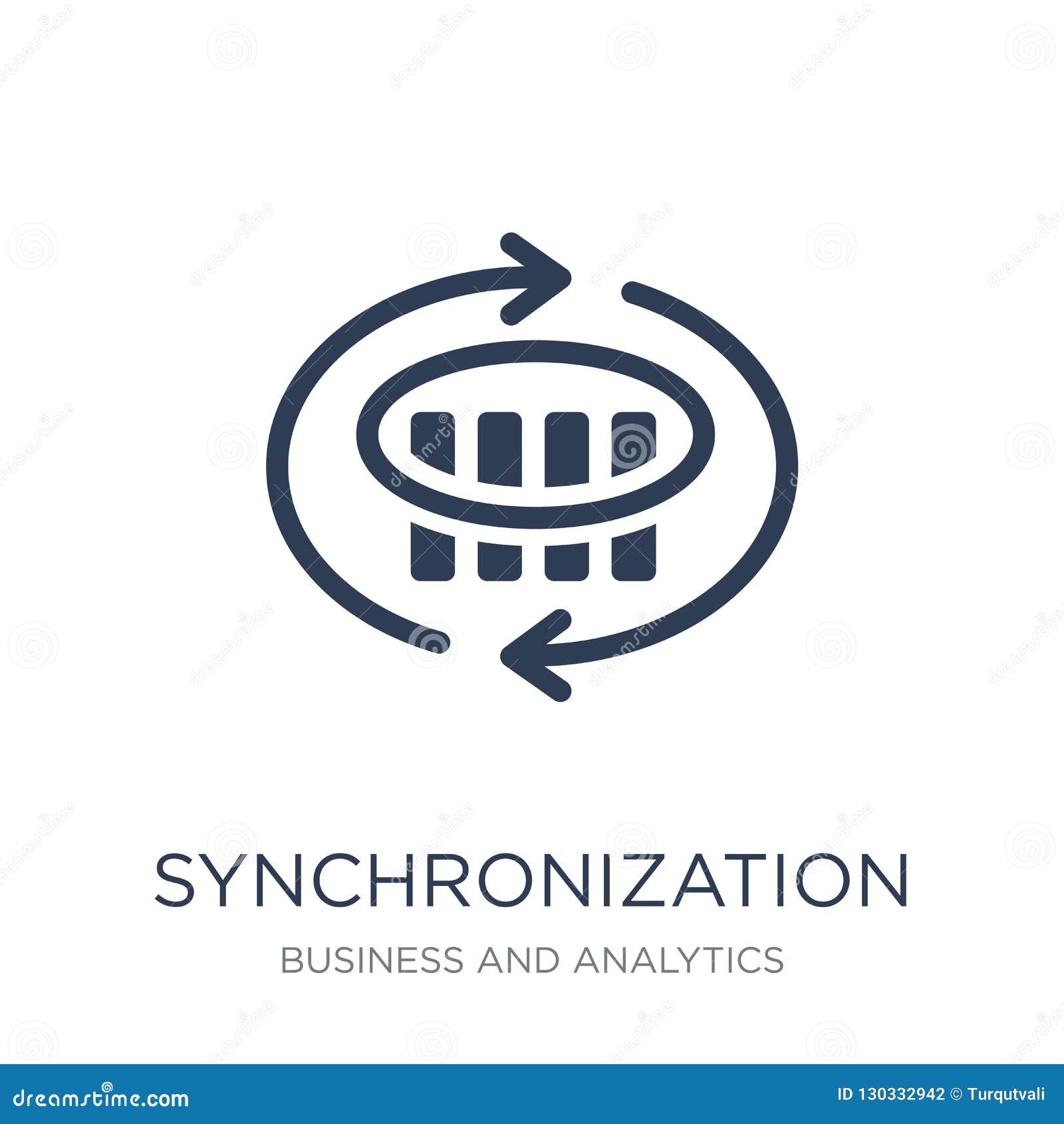 Synchronization Icon. Trendy Flat Vector Synchronization Icon on Stock ...