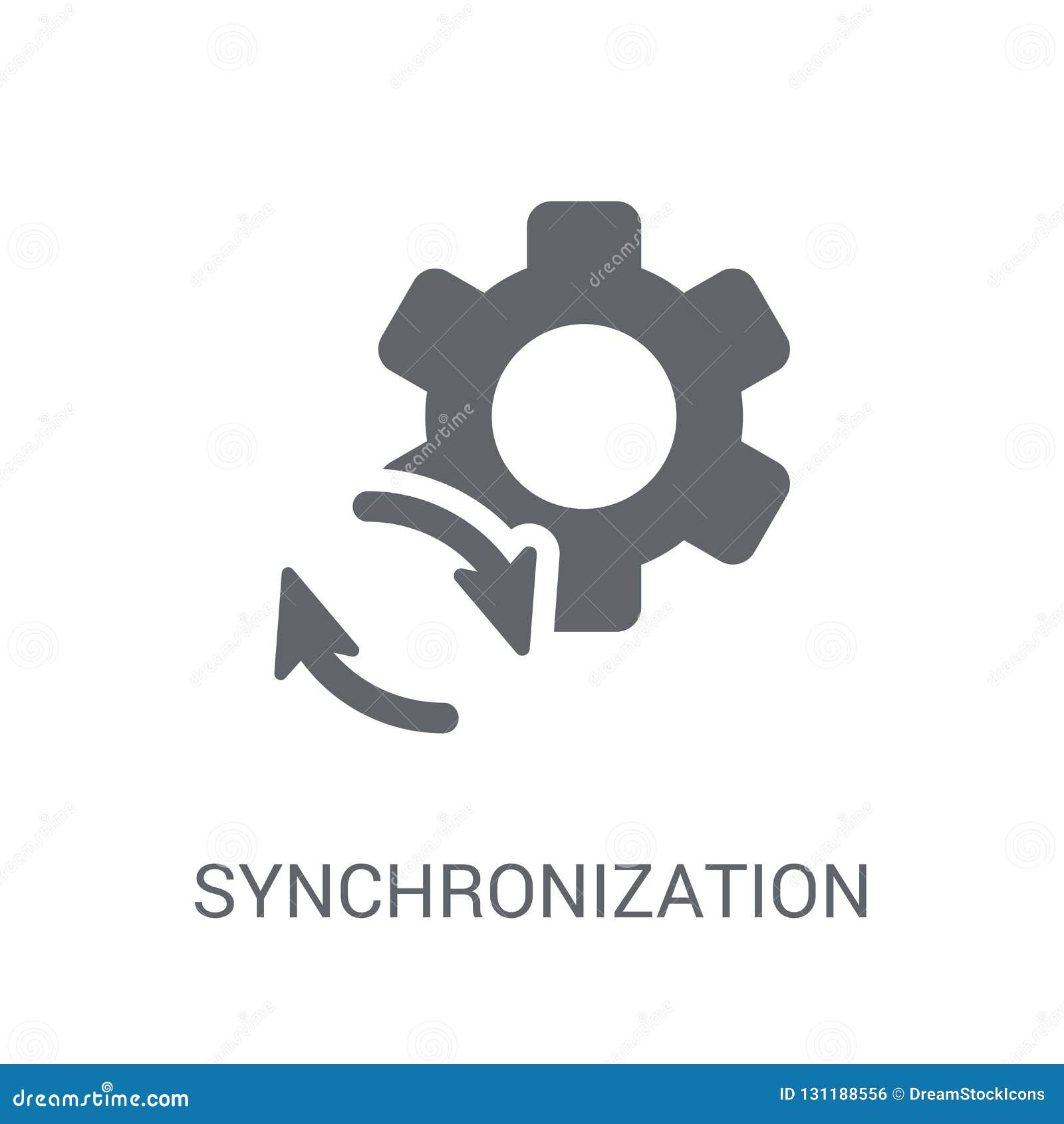 Synchronization Icon. Trendy Synchronization Logo Concept on White ...