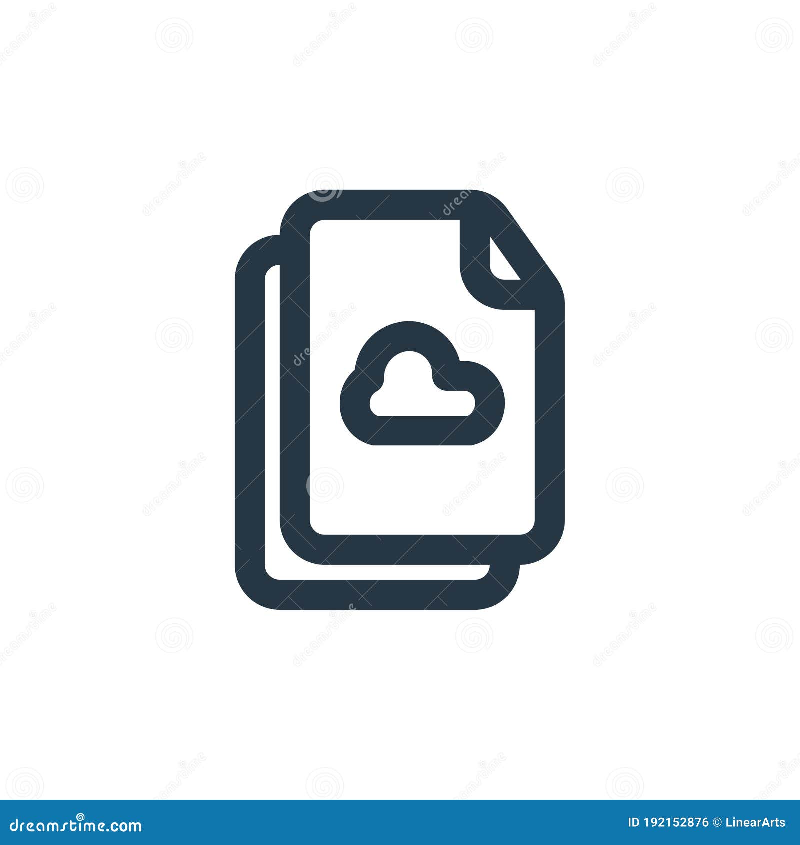 Synchronization Icon Vector from File and Folder Concept. Thin Line ...