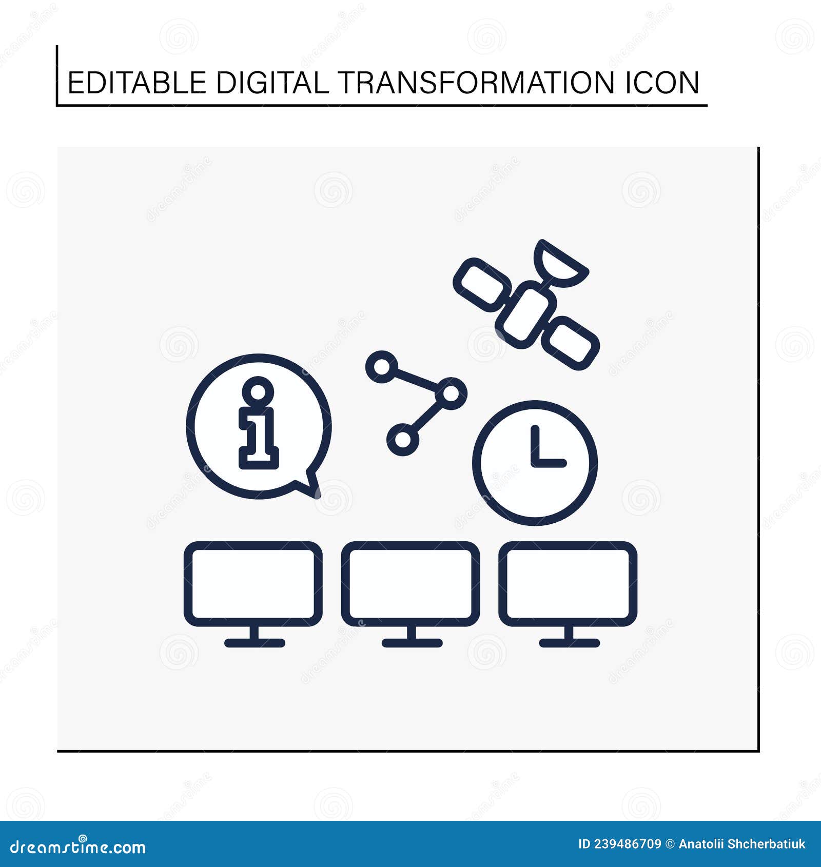 Synchronization line icon stock vector. Illustration of computer ...