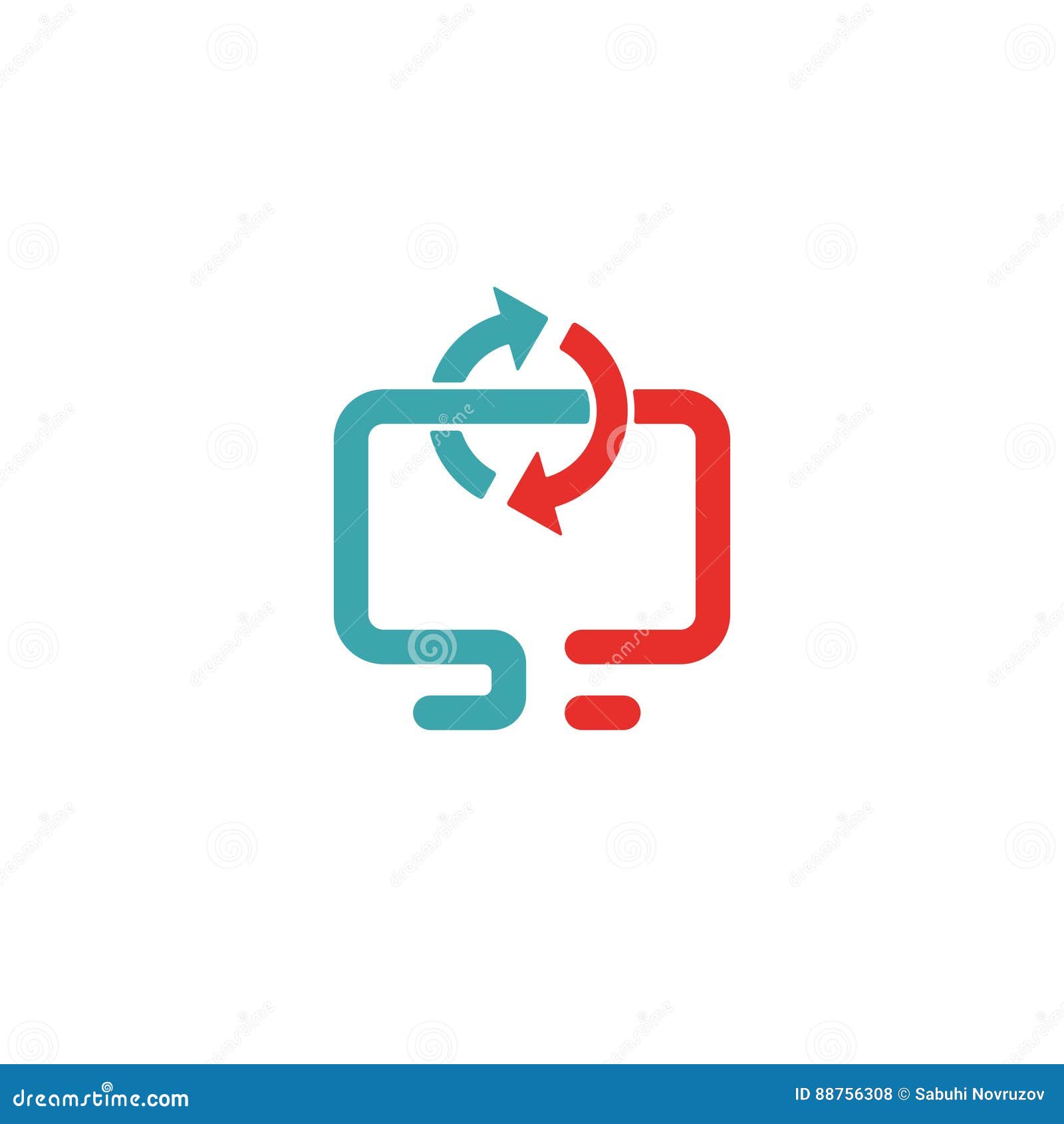 Synchronization on Pc Icon Vector Illustration. Stock Vector ...