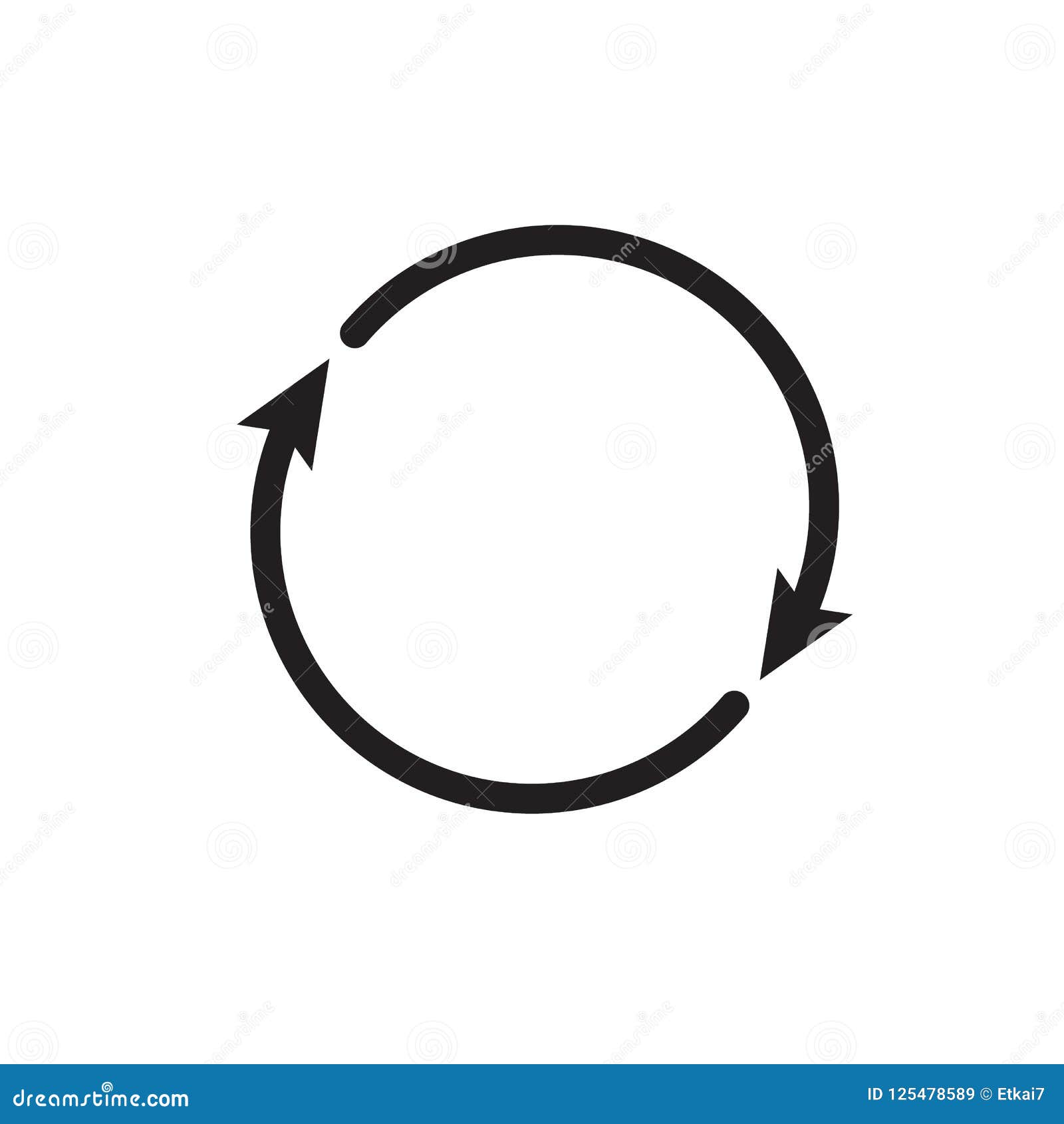 Synchronization Symbol with Arrows. Vector Design Illustration. Stock ...