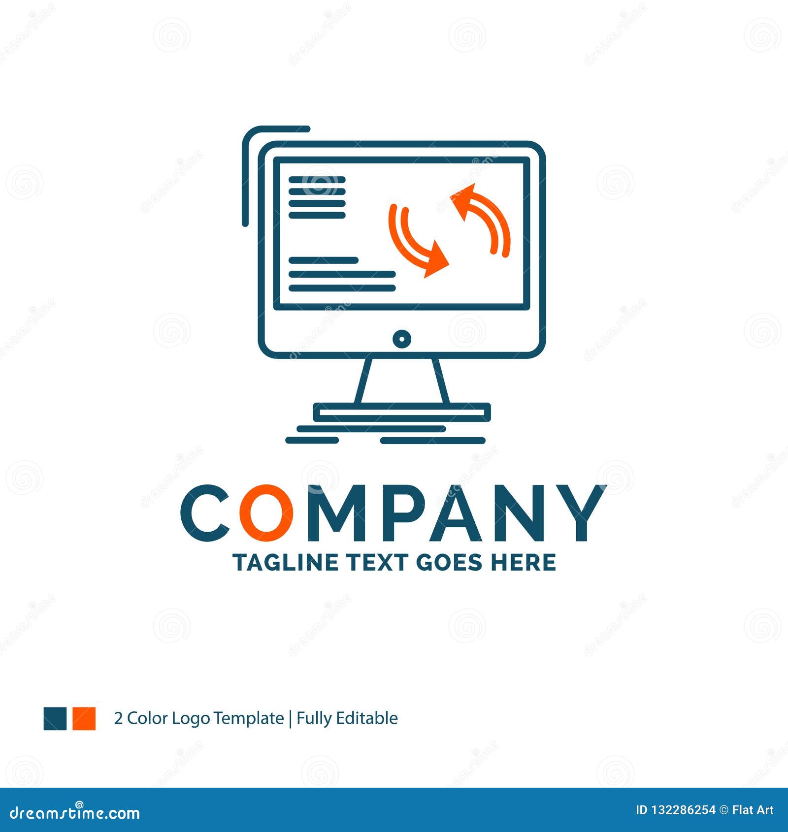 Synchronization, Sync, Information, Data, Computer Logo Design Stock ...