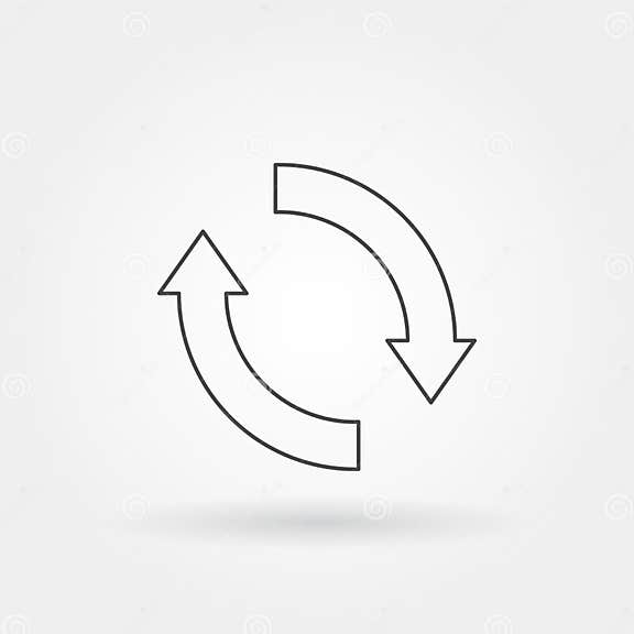 Synchronization or Sync Single Isolated Icon with Modern Line or ...