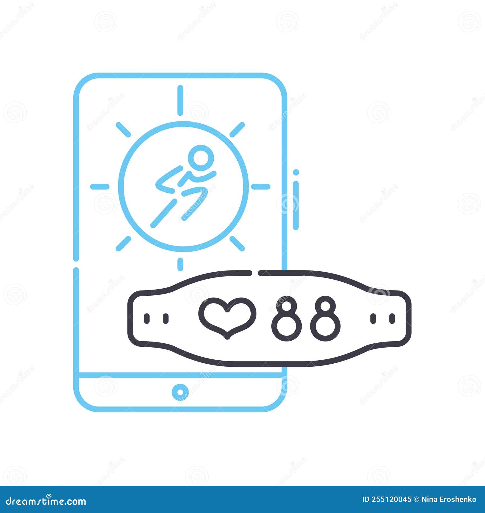 Synchronization Technology Line Icon Outline Symbol Vector