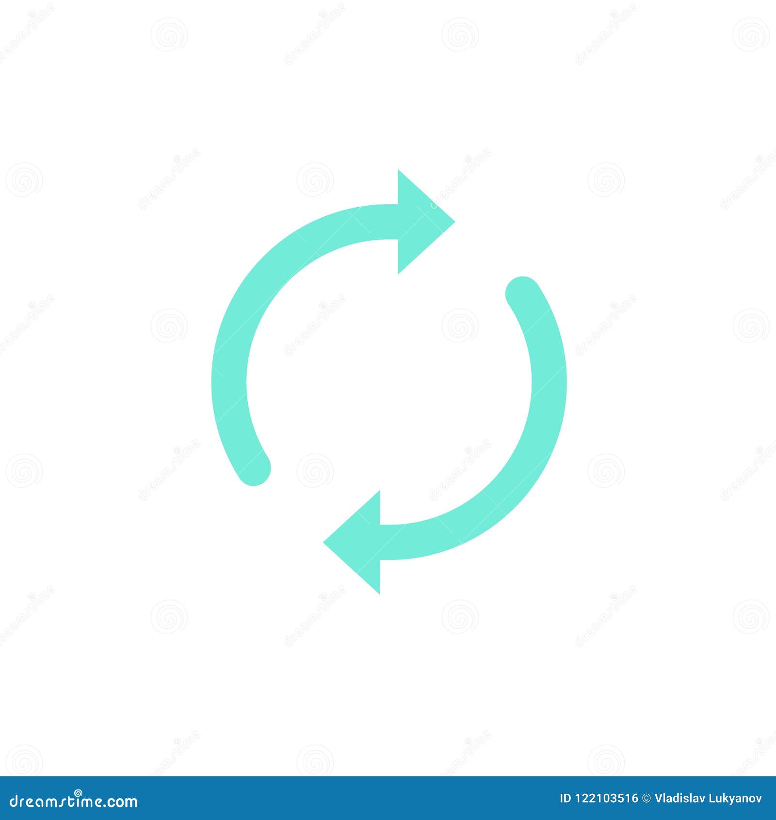 Synchronization Or Update Icon Vector Round Arrows As Synchronize Or Rotation Symbol Sync