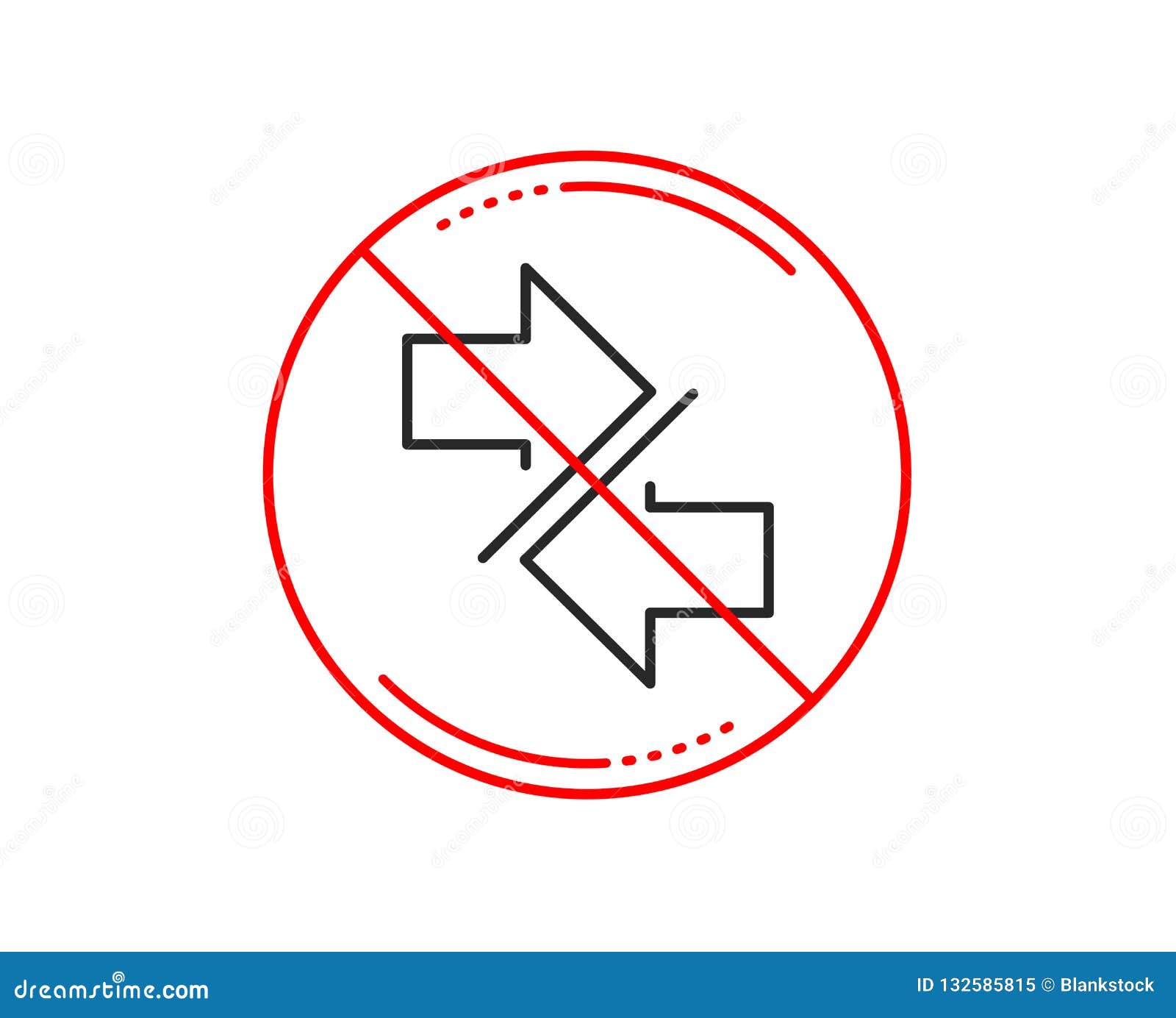 Synchronize Arrows Line Icon. Arrowheads. Vector Stock Vector ...