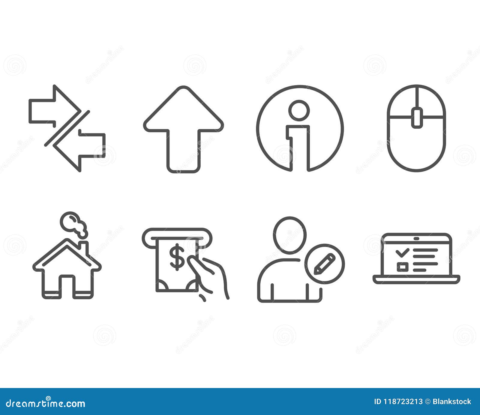Synchronize, Computer Mouse and Edit User Icons. Atm Service, Upload and Web Lectures Signs ...