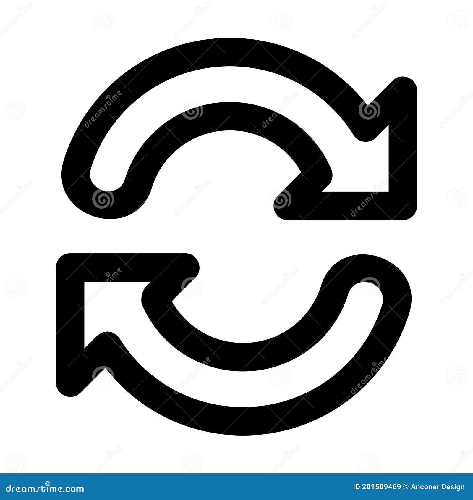 Synchronize Icon Vector From Basic Ui Concept. Thin Line Illustration ...