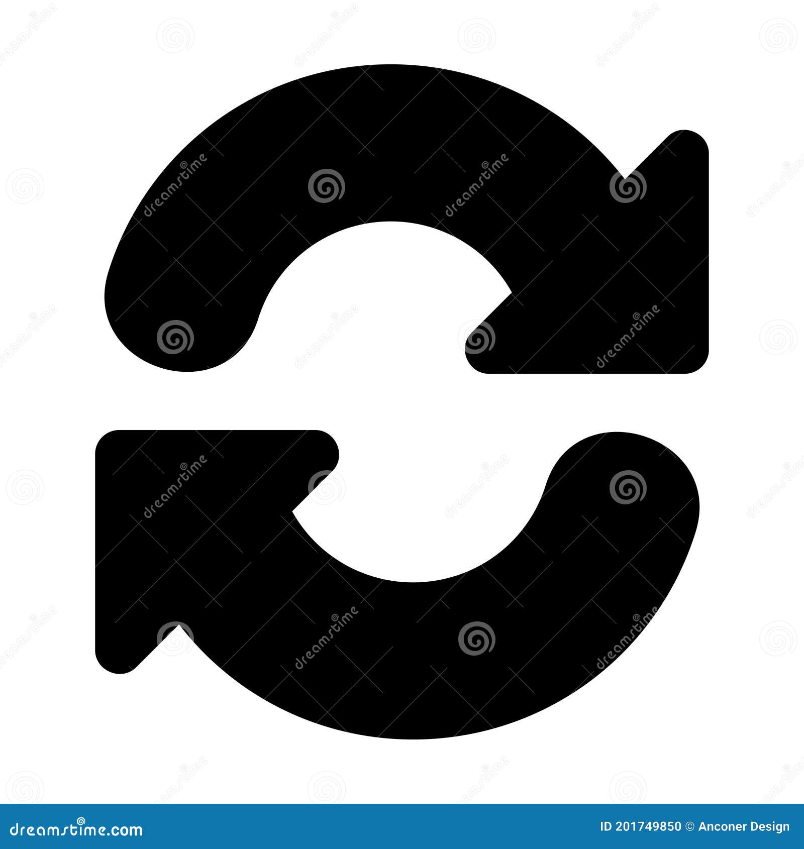Synchronize Icon in Solid Style for Any Projects Stock Vector ...