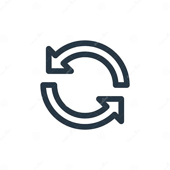 Synchronize Icon Vector from Basic Ui Concept. Thin Line Illustration ...