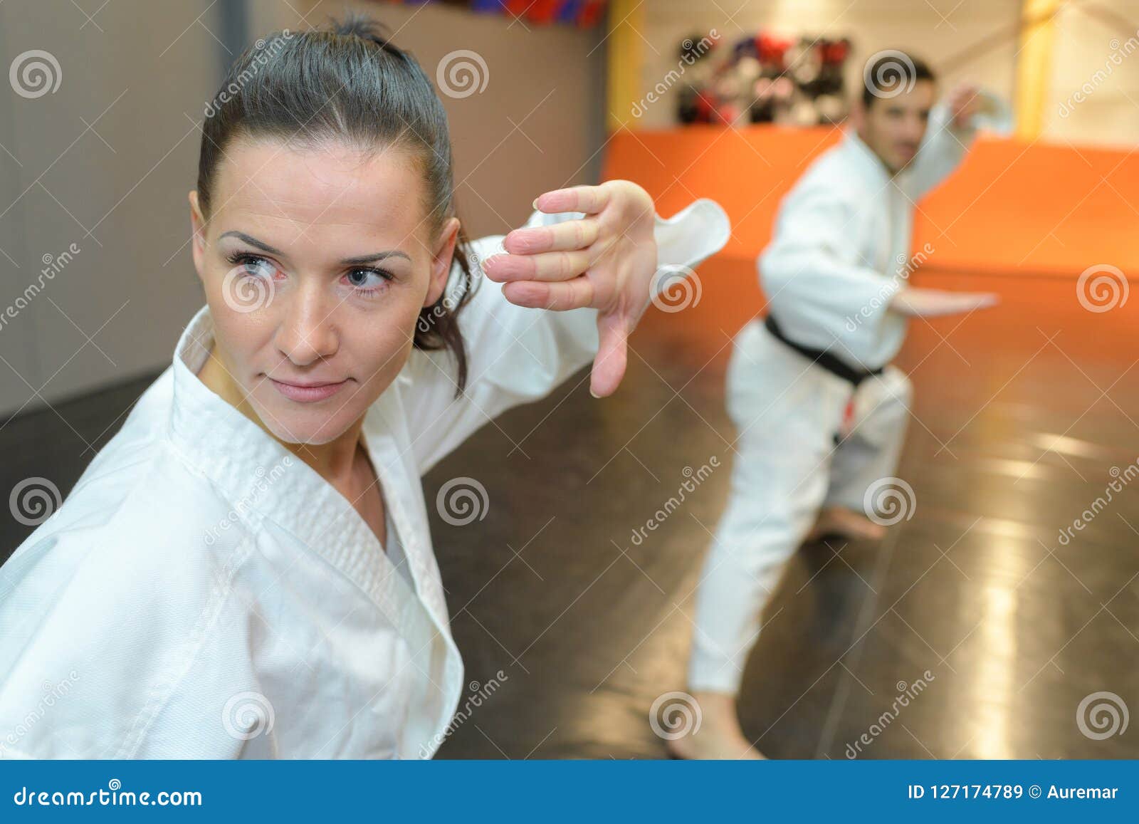 Synchronize Movement in Martial Arts Stock Image - Image of stamina ...