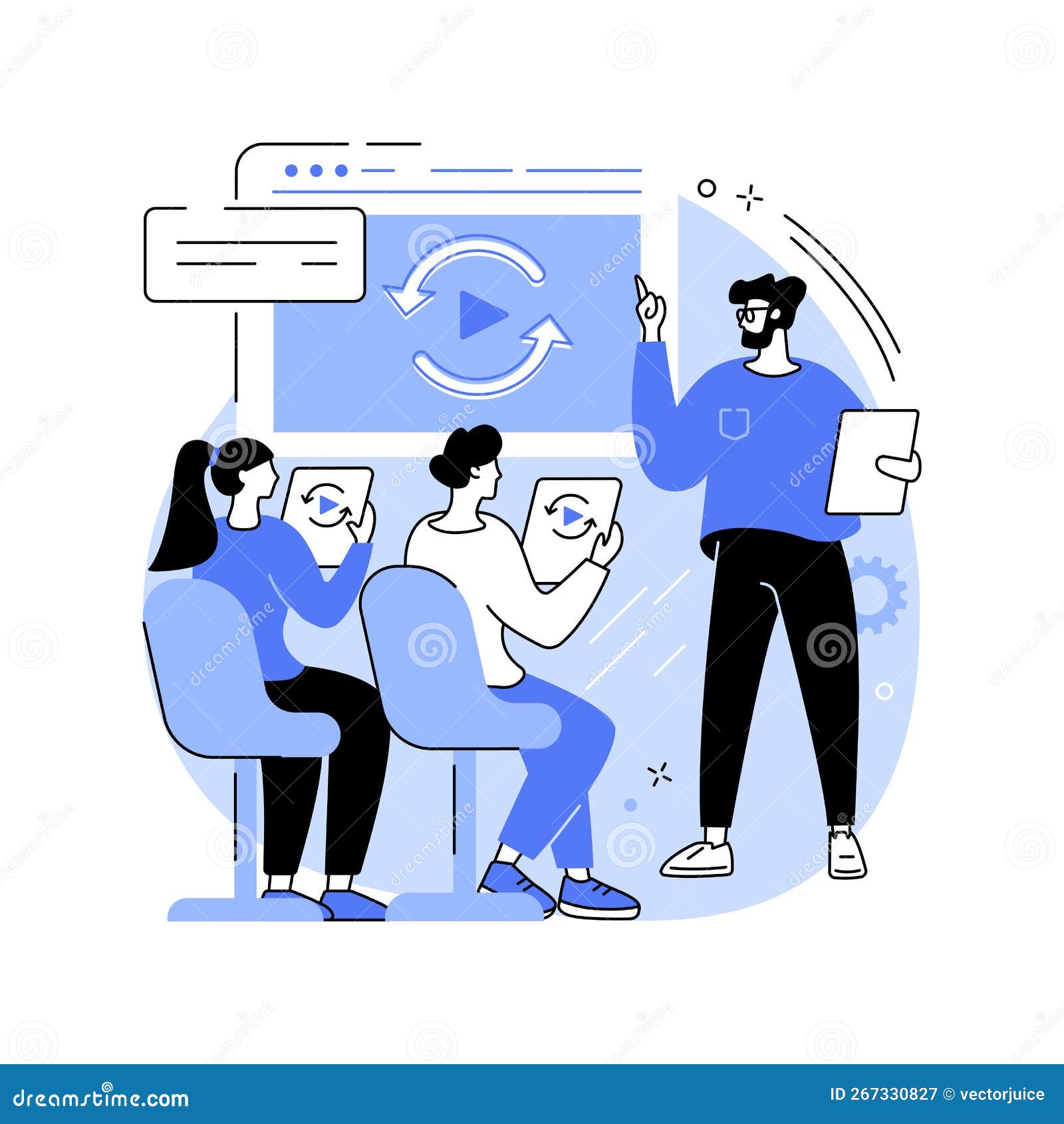 Synchronized Access Isolated Cartoon Vector Illustrations Stock Vector ...