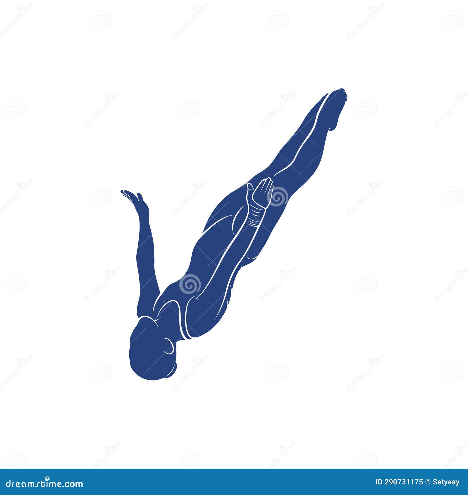 Synchronized Diving Vector Illustration Design. Springboard Platform ...