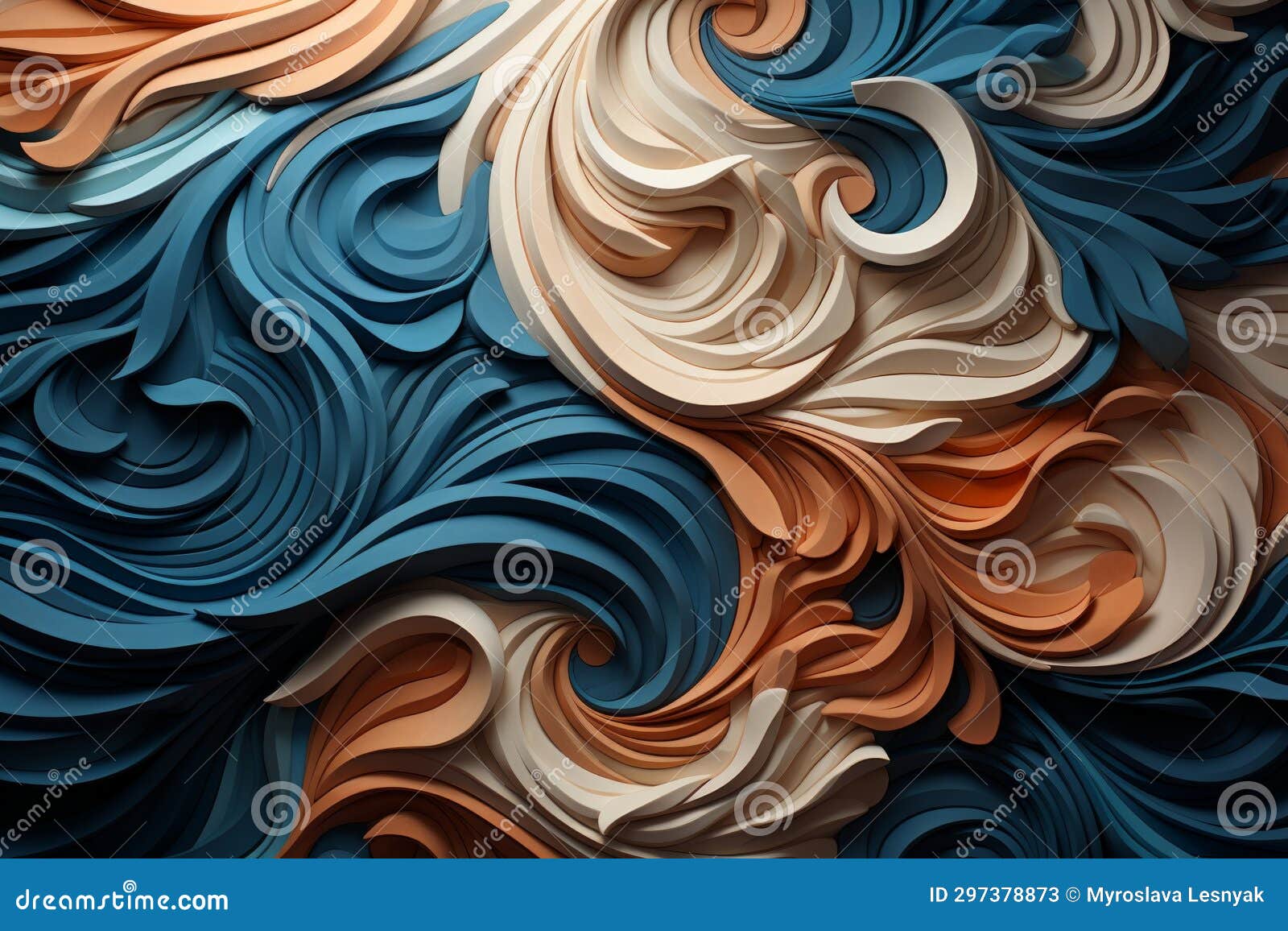 Synchronized Elegance. Abstract Curves and Lines Creating an Intricate Pattern on a Dynamic ...