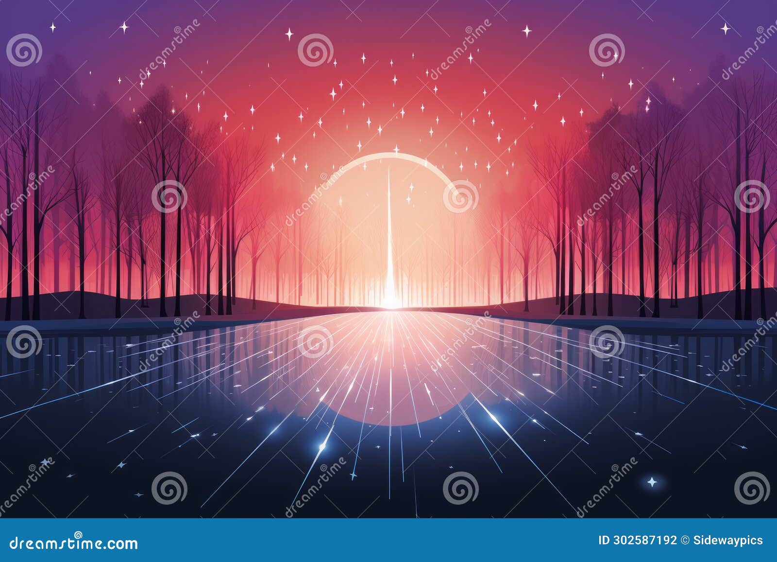 Synchronized Light Shows - Generative AI Stock Illustration ...