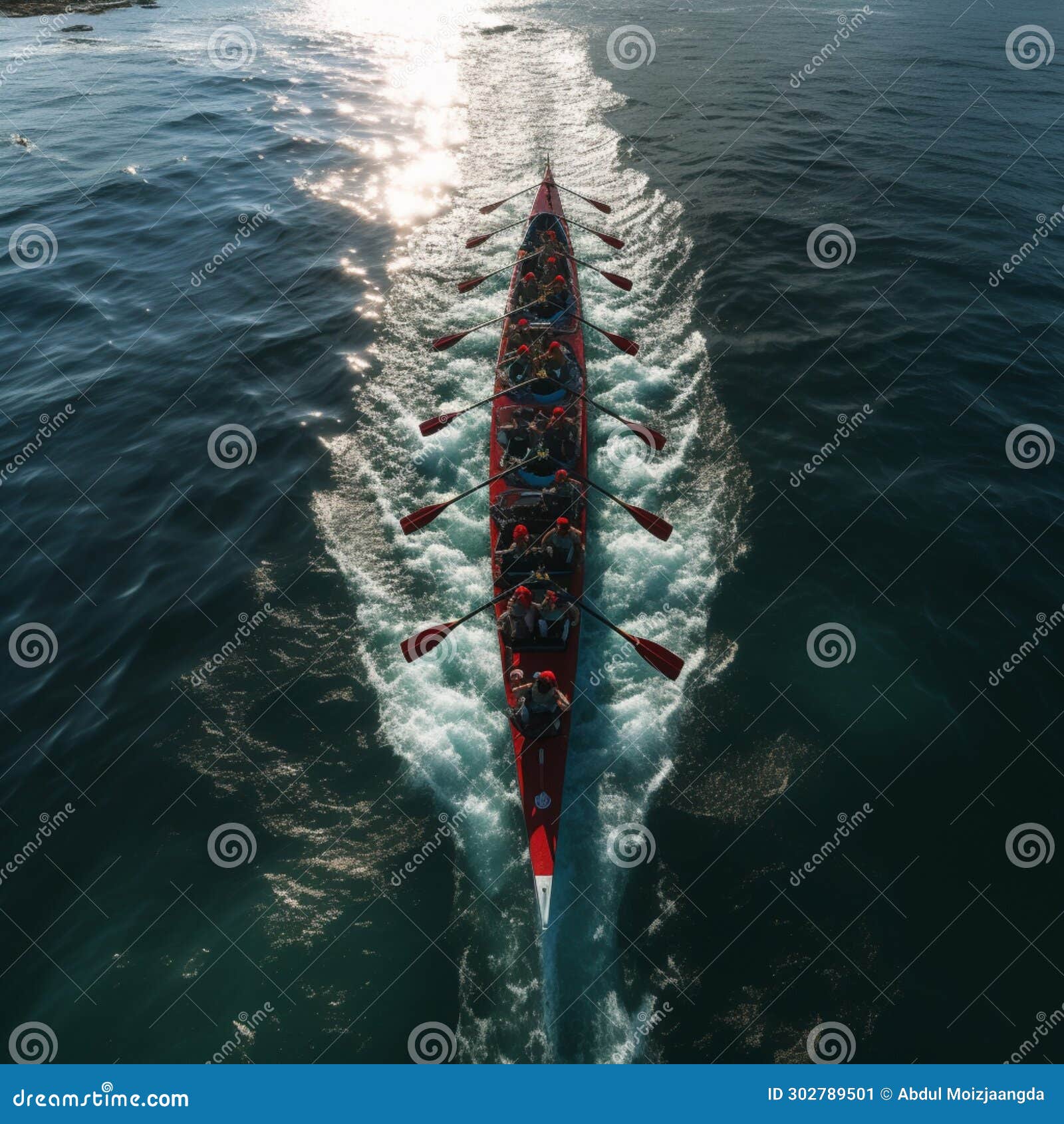 Synchronized Rowers on the Sea Aerial View, Perfect Harmony Stock ... Synchronized Rowers on the Sea Aerial View, Perfect Harmony Stock ...