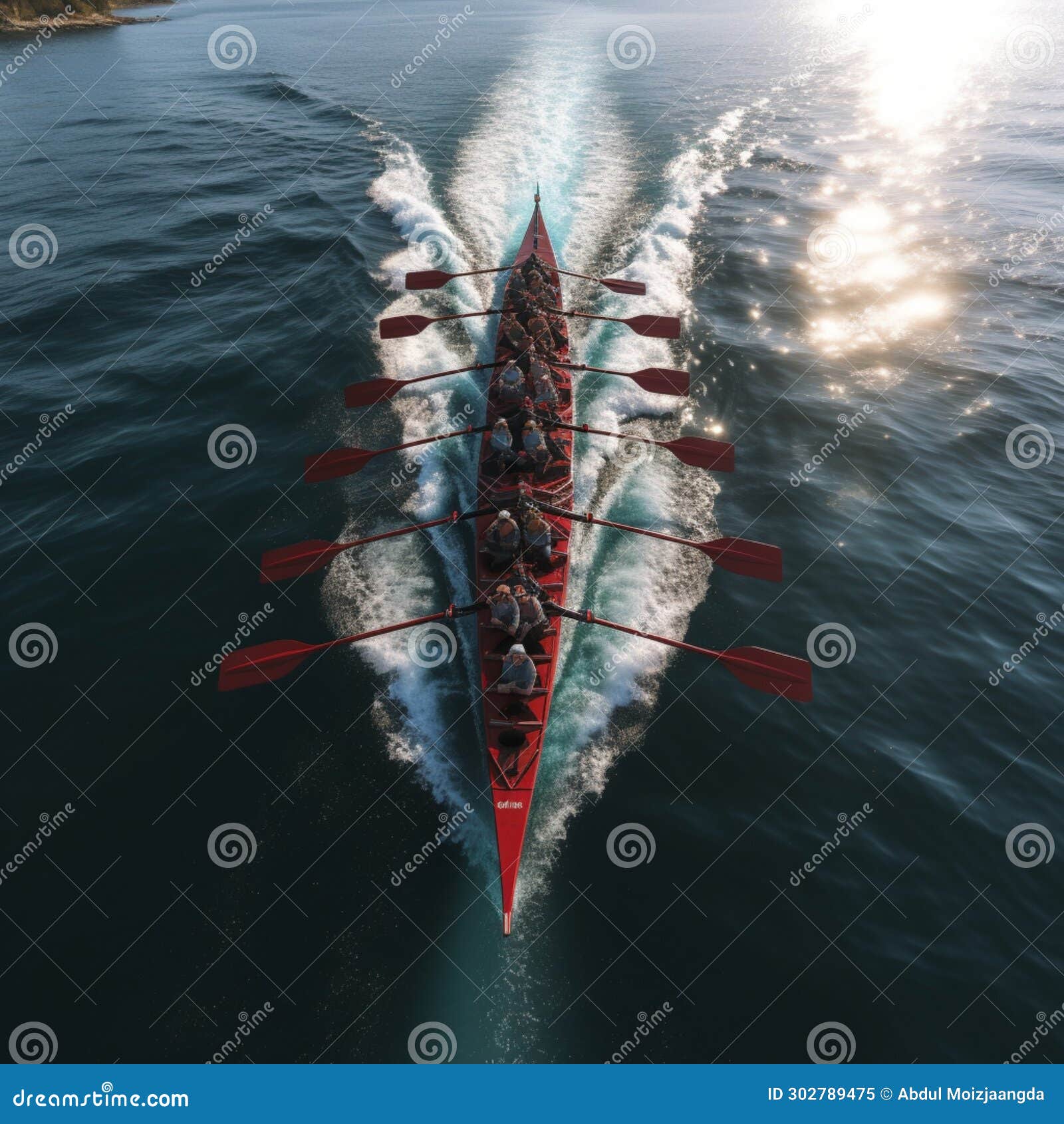 Synchronized Rowers on the Sea Aerial View, Perfect Harmony Stock ... Synchronized Rowers on the Sea Aerial View, Perfect Harmony Stock ...