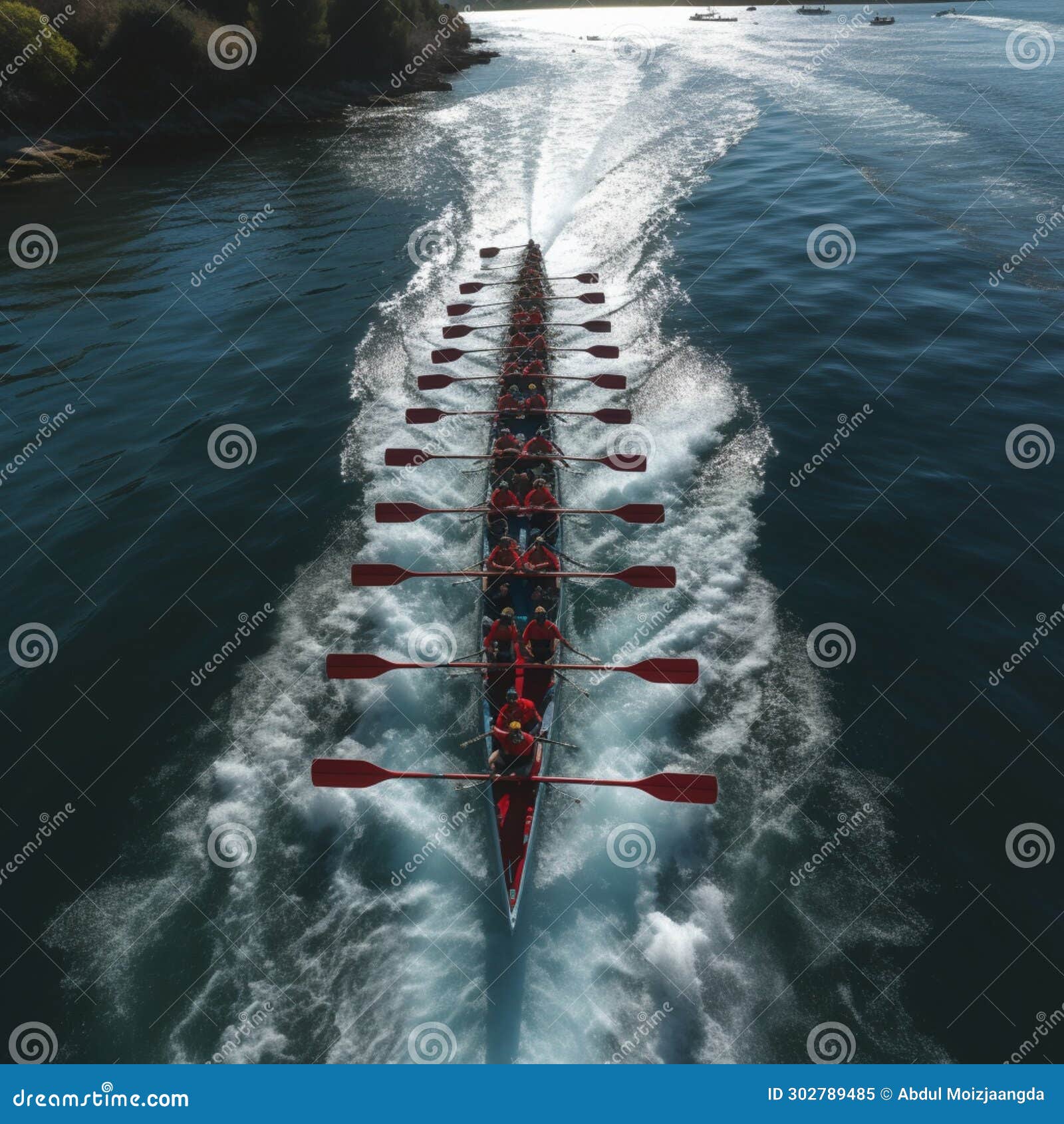 Synchronized Rowers on the Sea Aerial View, Perfect Harmony Stock ... Synchronized Rowers on the Sea Aerial View, Perfect Harmony Stock ...