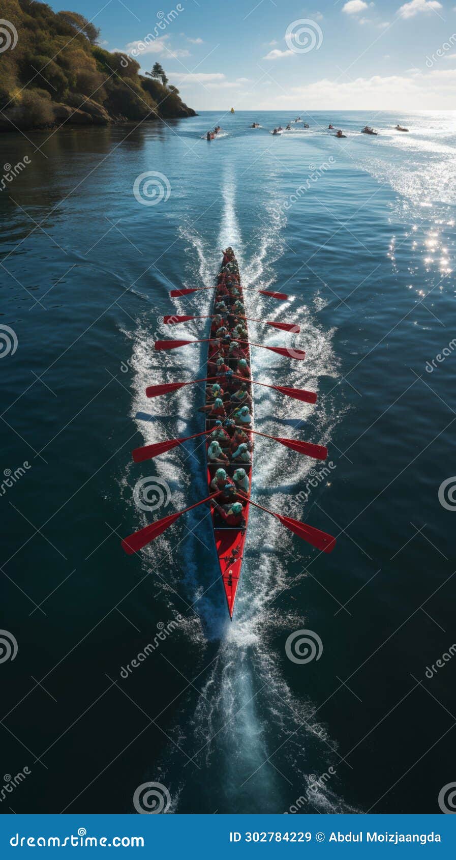 Synchronized Rowers on the Sea Aerial View, Perfect Harmony Stock ... Synchronized Rowers on the Sea Aerial View, Perfect Harmony Stock ...