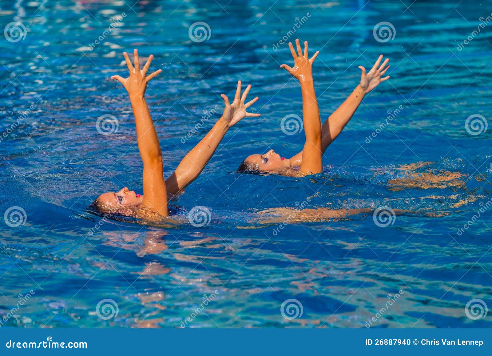 Synchronized Swim Hands Pose Editorial Image - Image of dance, champs ...