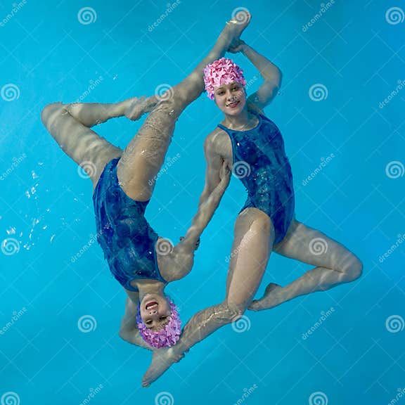 Synchronized swimmers stock photo. Image of group, coordination - 13062186