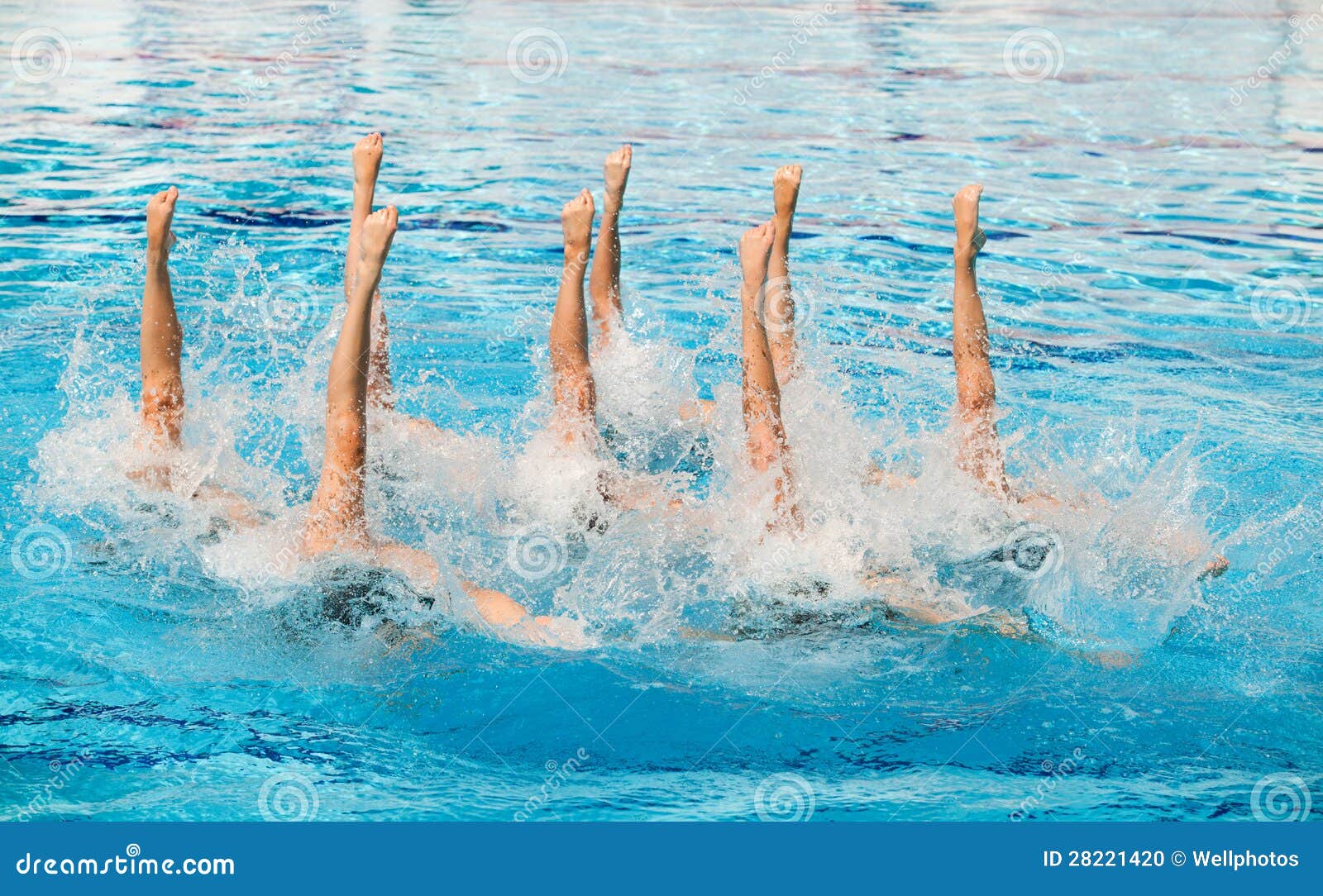 Synchronized swimmers stock photo. Image of human, movement - 28221420