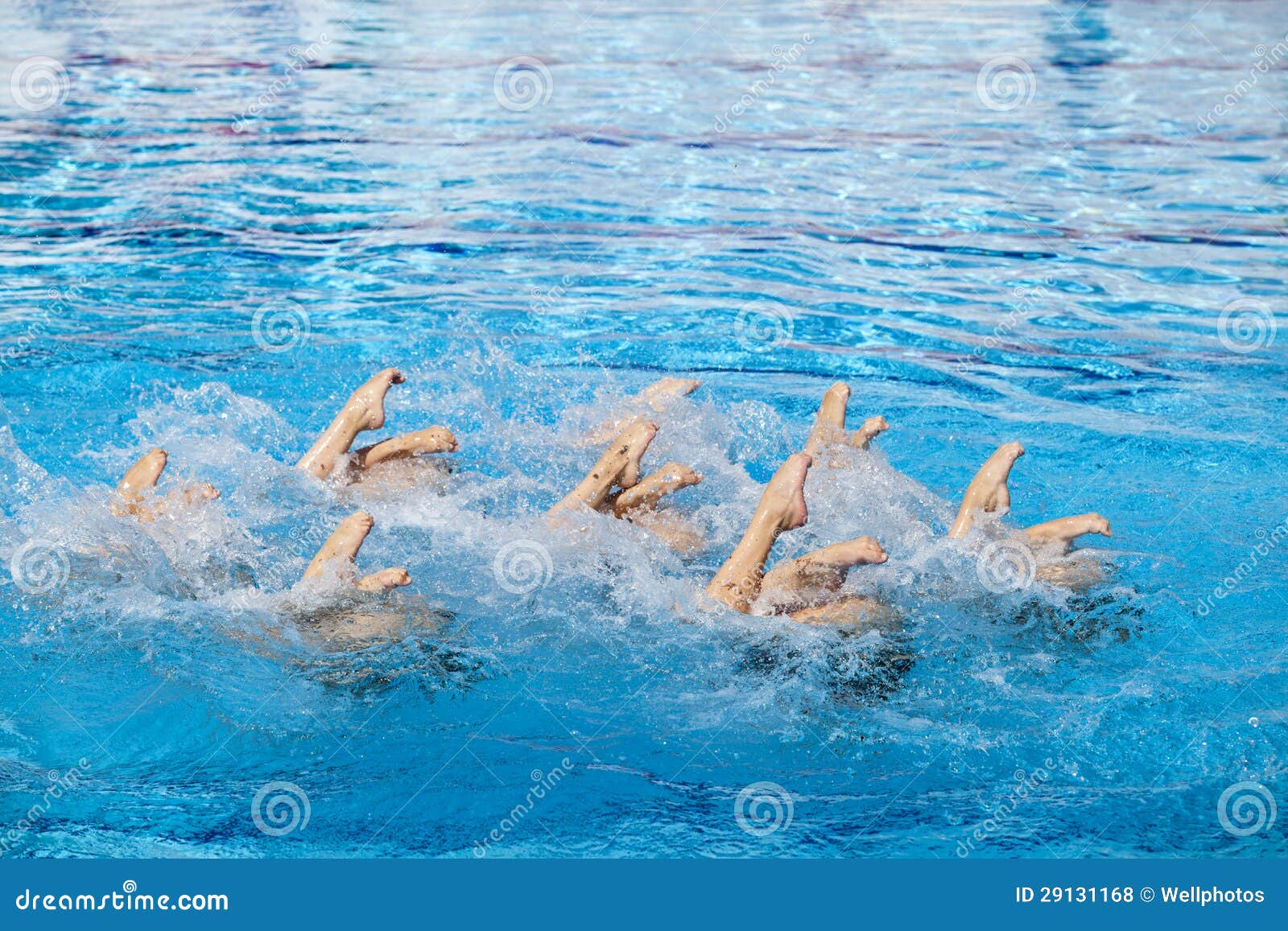 Synchronized swimmers stock photo. Image of order, exercise - 29131168