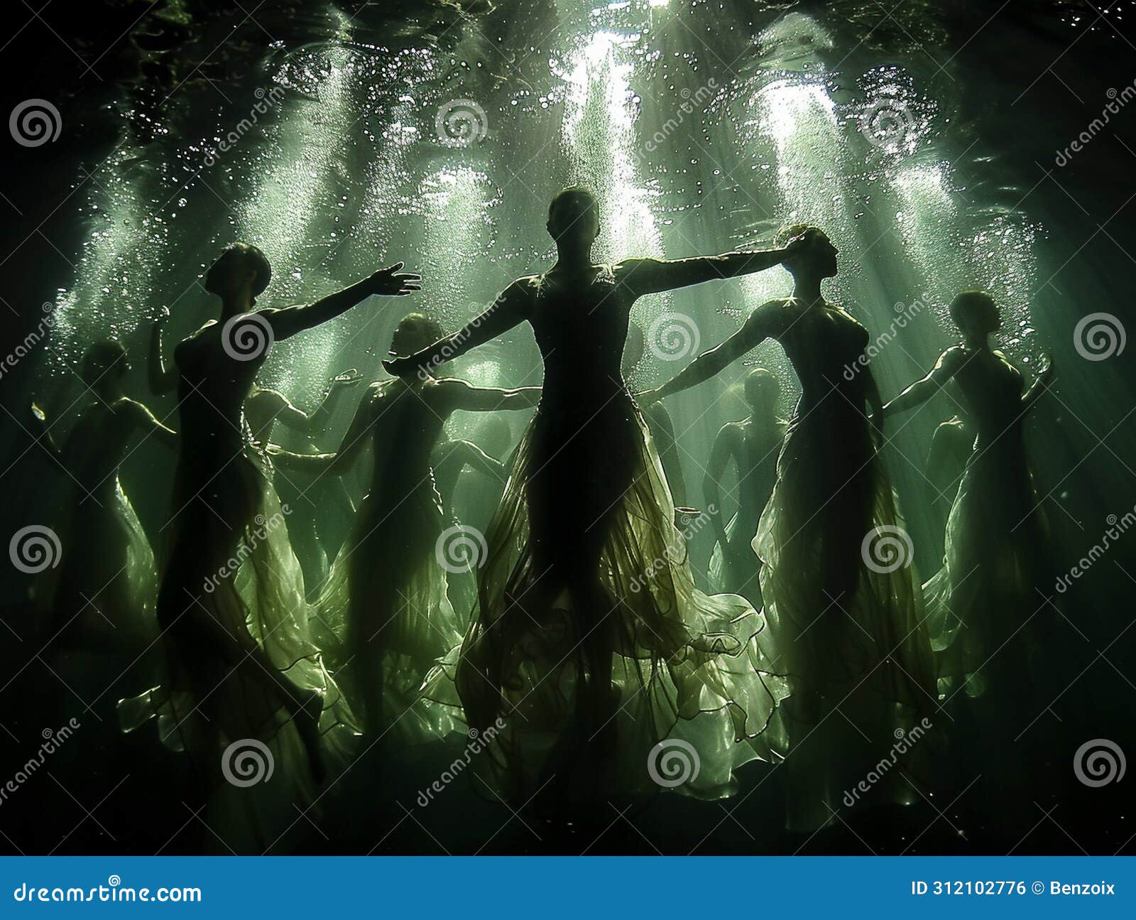 Synchronized Swimmers in Formation Stock Photo - Image of fluid ...