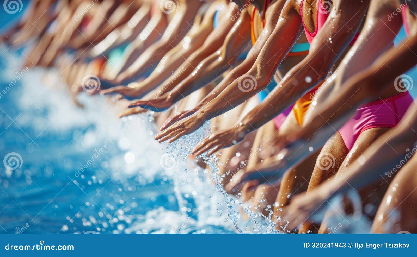 Synchronized Swimmers Exhibiting Perfect Coordination In Routine At ...