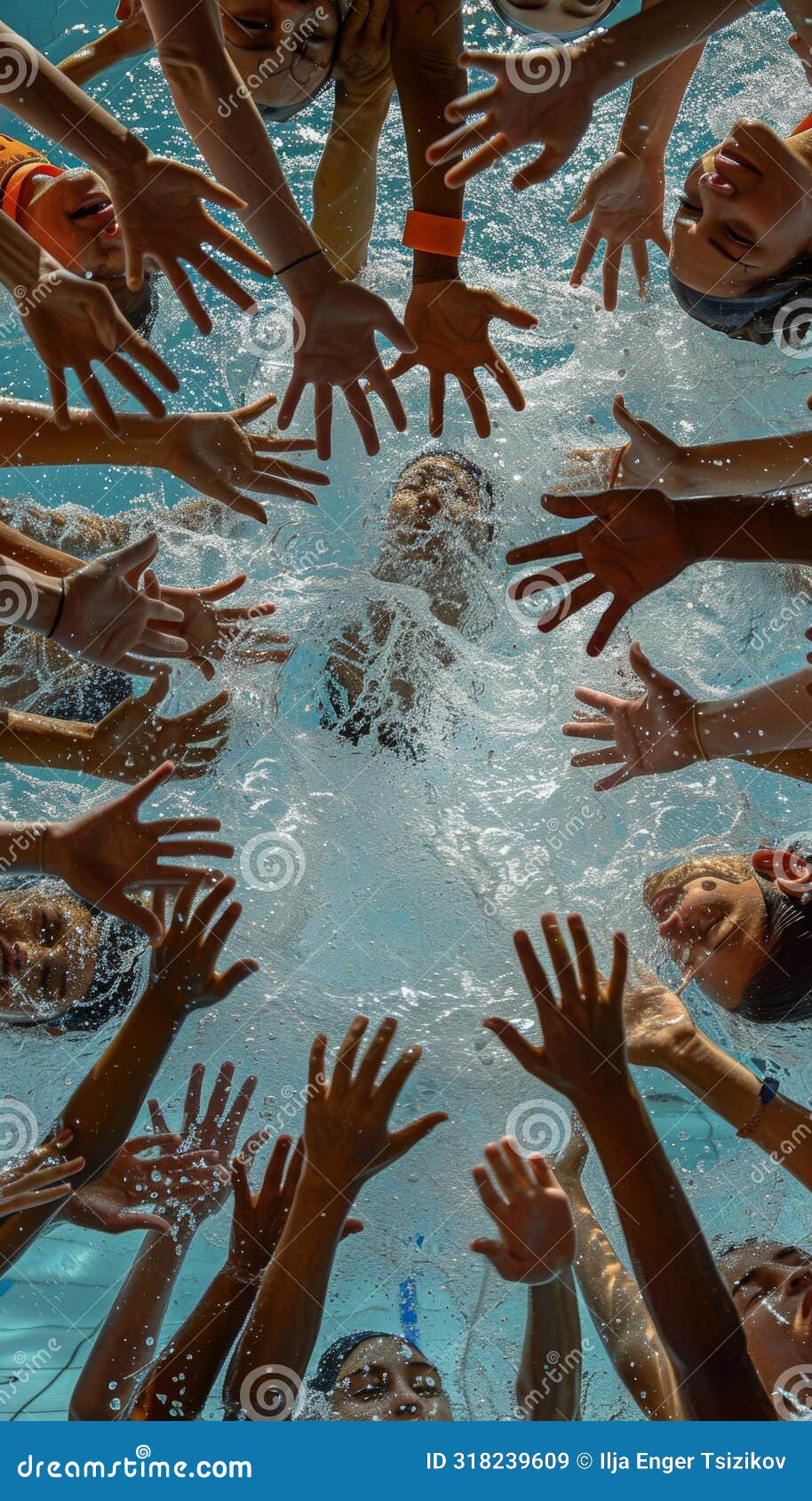 Synchronized Swimmers Exhibiting Perfect Coordination In Routine At ...