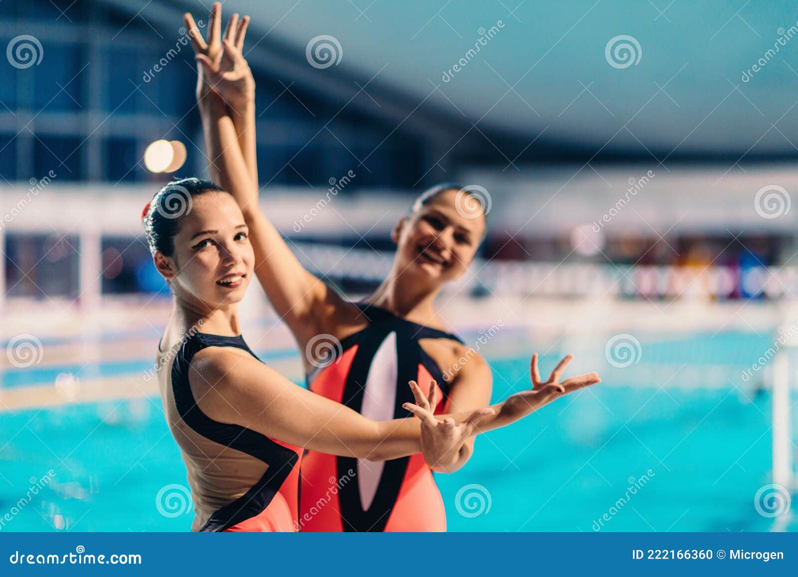 Synchronized Swimmers stock photo. Image of healthy - 222166360