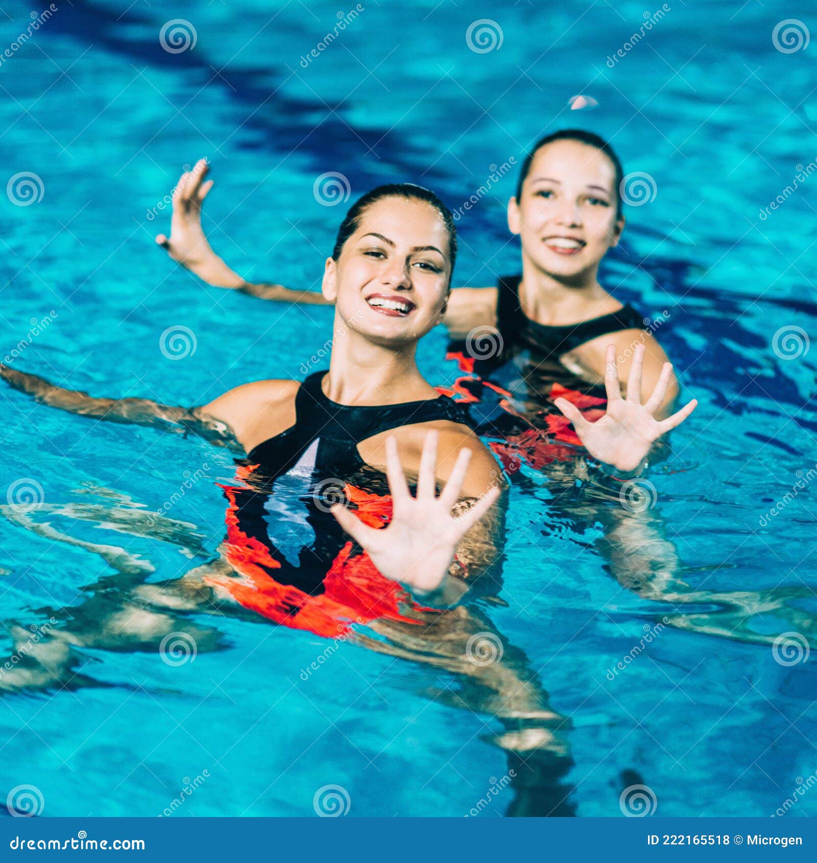 Synchronized Swimming Performance Stock Photo - Image of skill ...