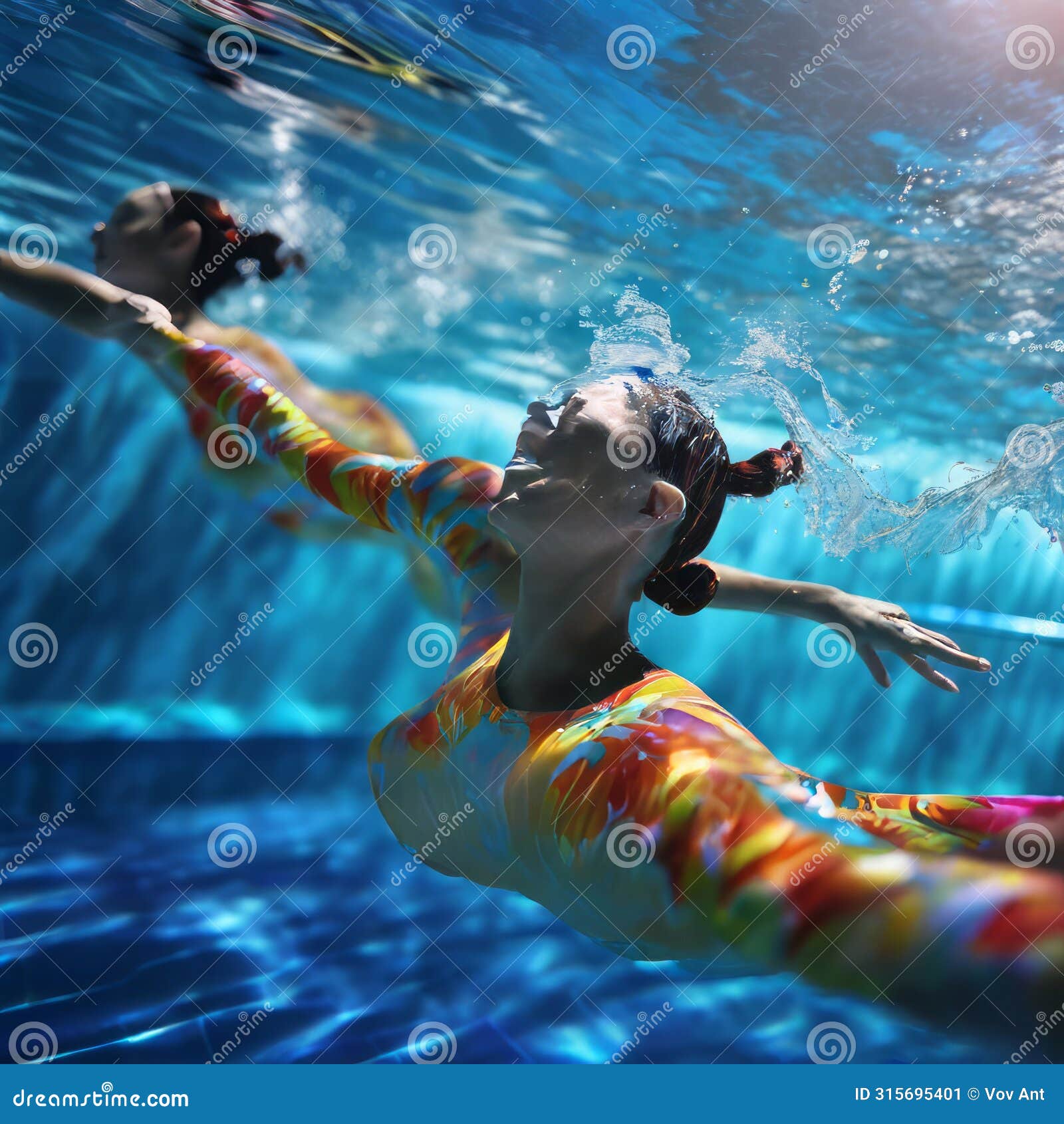 Synchronized Swimming a Scene Where Swimmers Move in Perect Un Stock ... Synchronized Swimming a Scene Where Swimmers Move in Perect Un Stock ...