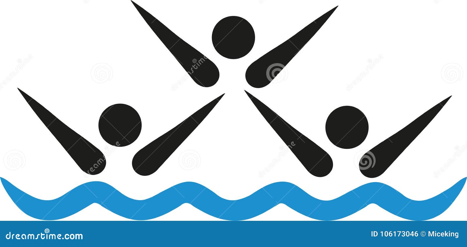 Synchronized Swimming Team Icon Stock Vector - Illustration of ...