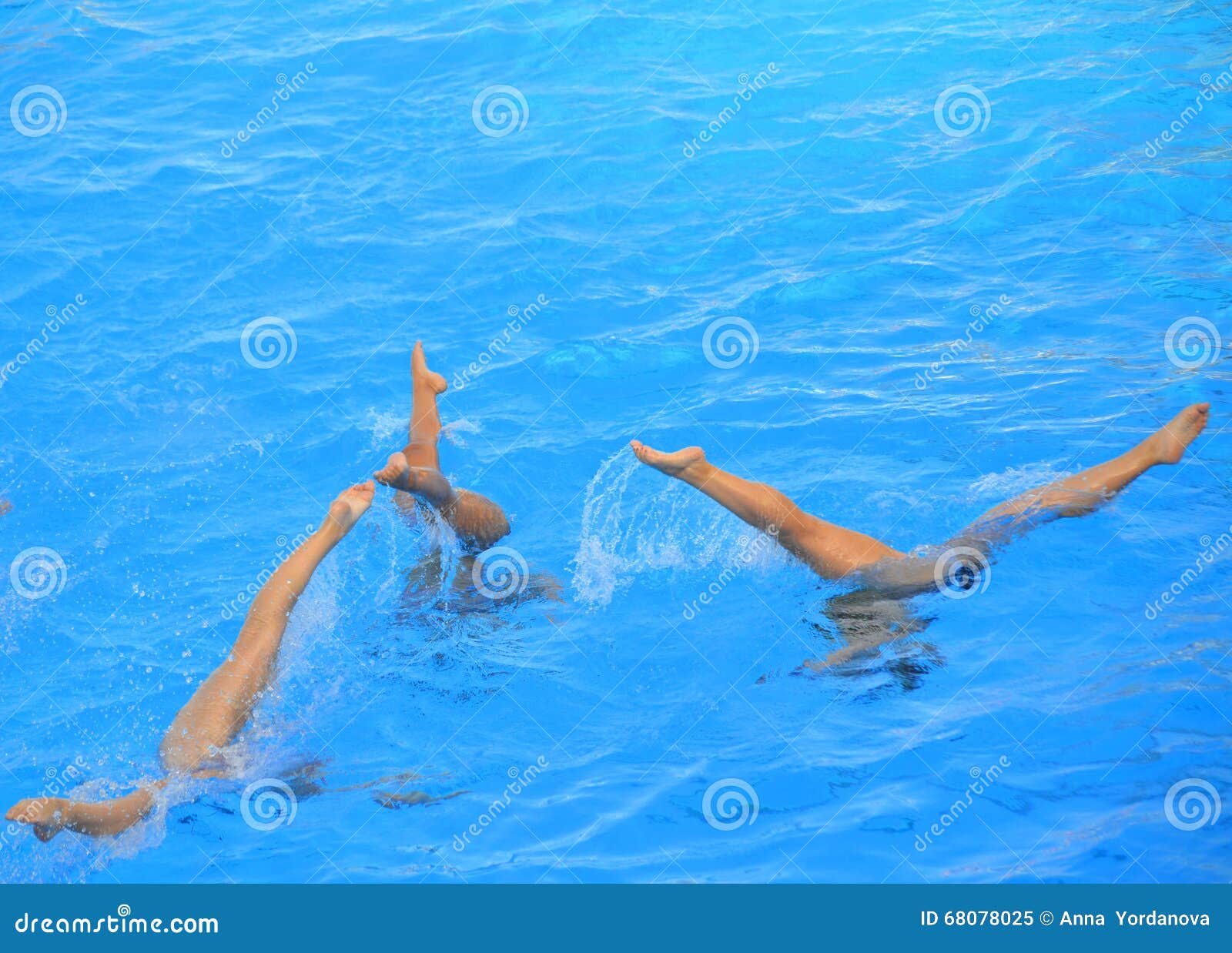 Synchronized swimming stock image. Image of coordinated - 68078025