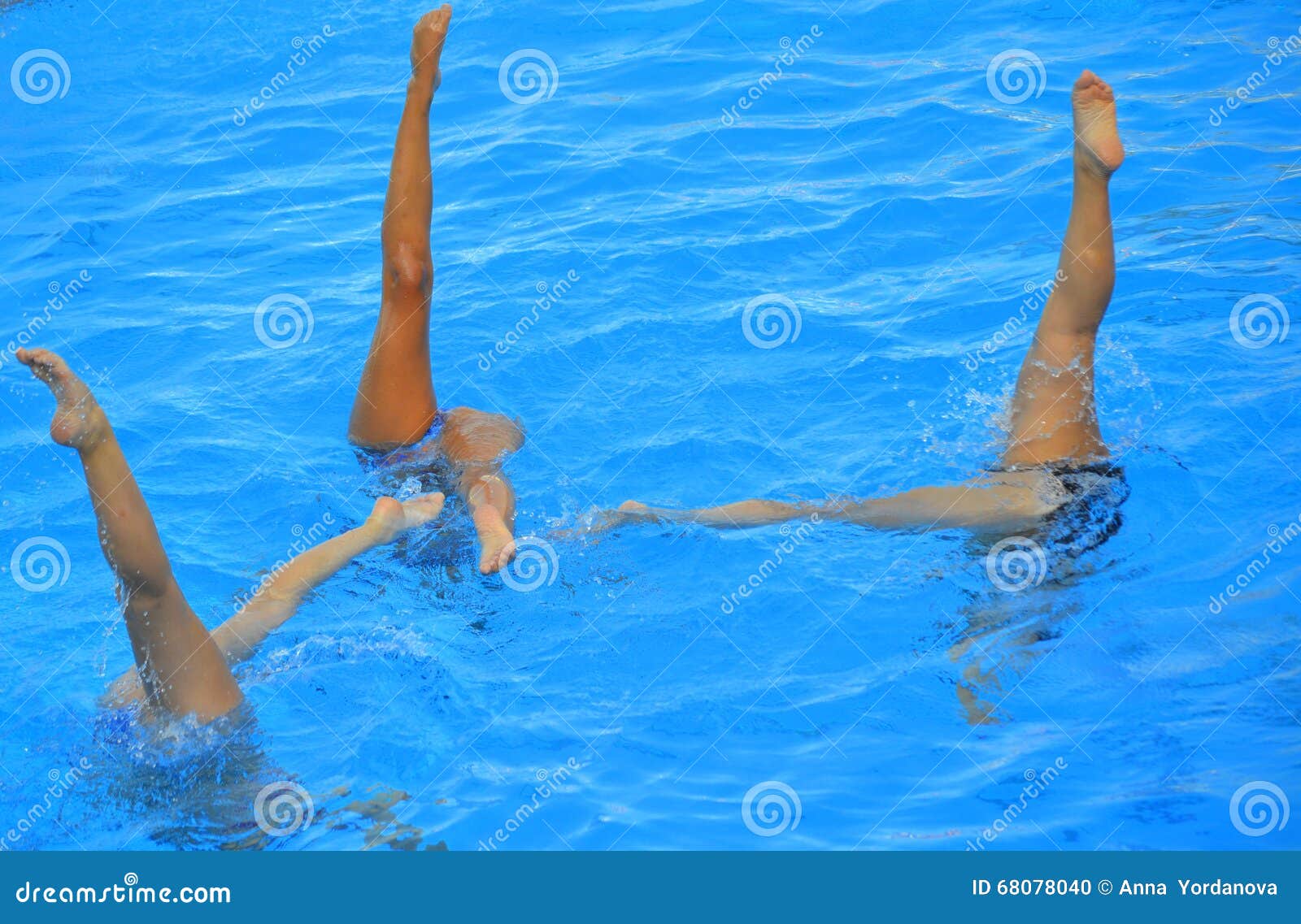 Synchronized swimming stock photo. Image of performance - 68078040