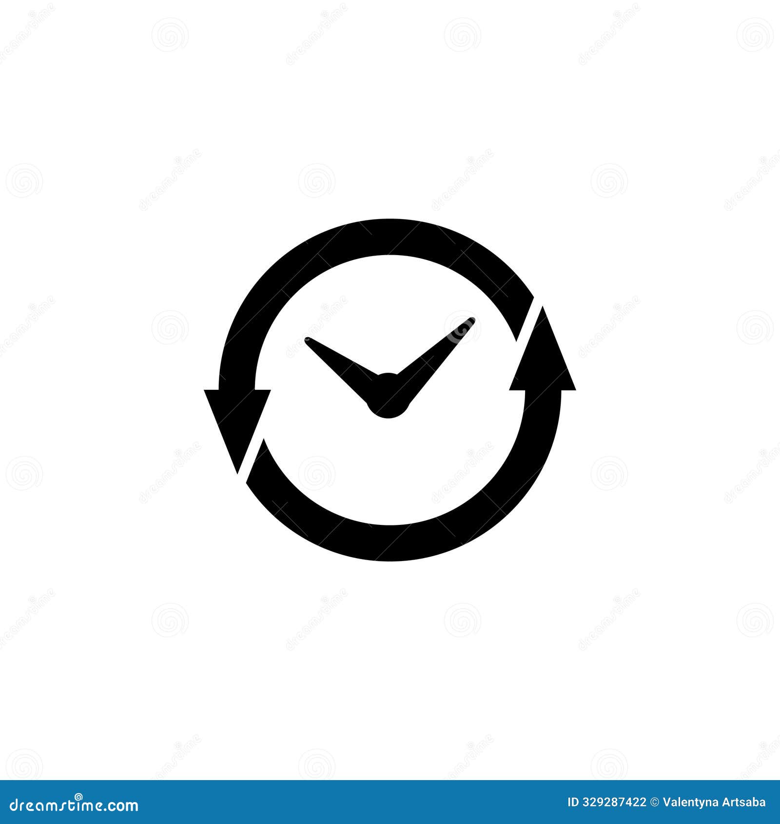 Synchronized Time Cycle Icon Representing Efficient Management and ...
