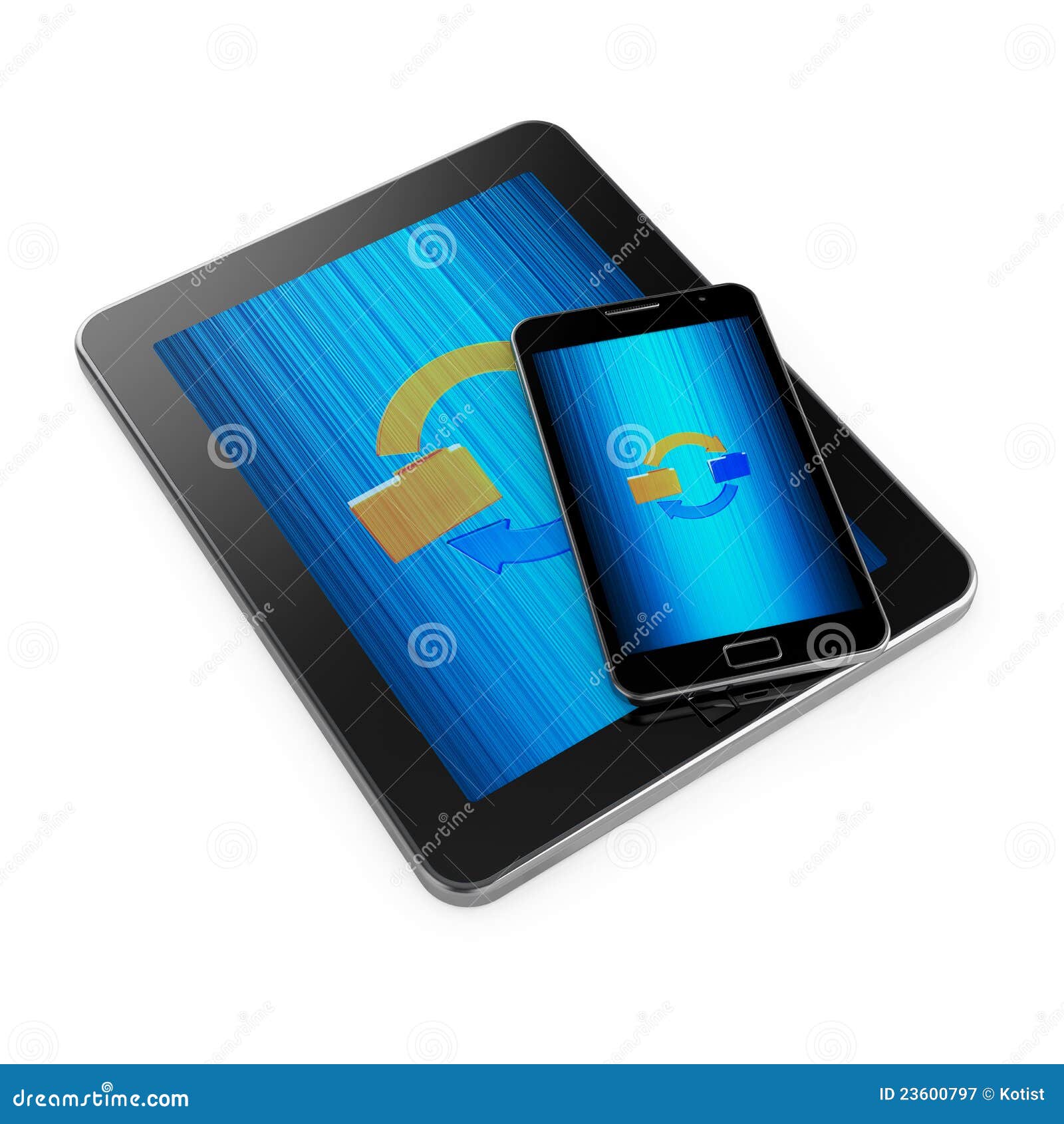 Synchronizing stock illustration. Illustration of download - 23600797