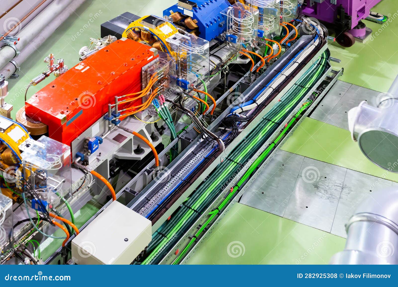 Synchrotron Accelerator Tunnel in Synchrotron Building Stock Photo ...