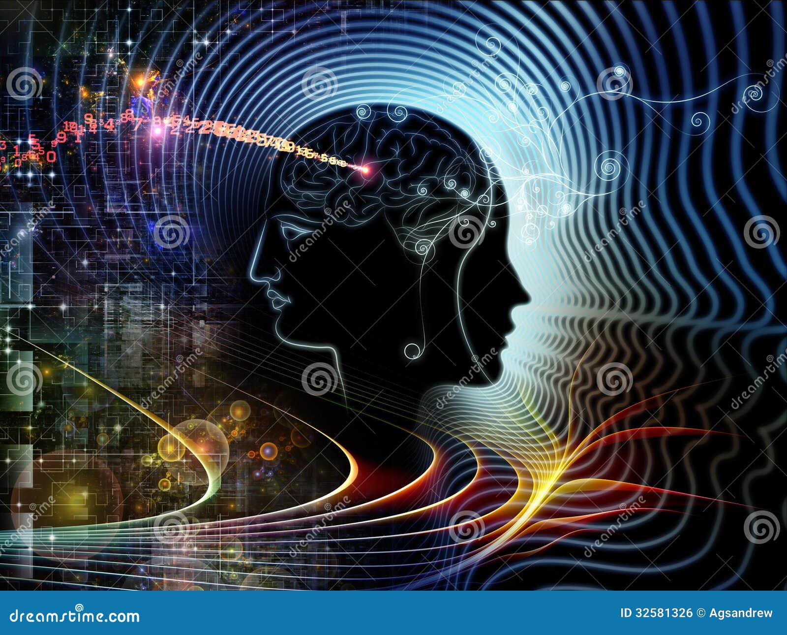 Synergien Des Menschenverstandes Stock Abbildung - Illustration von ...