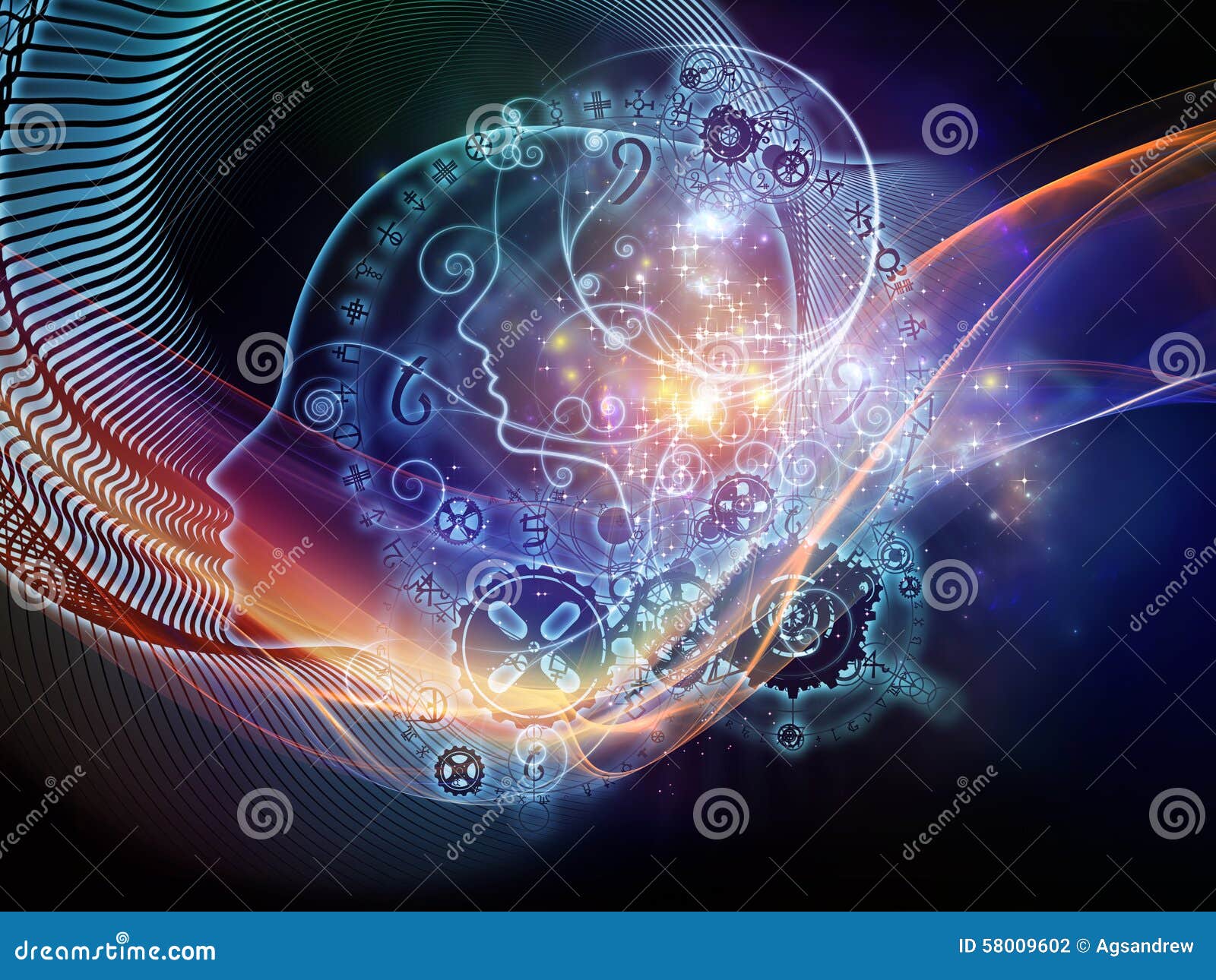 Synergien des Schicksals stock abbildung. Illustration von grund - 58009602