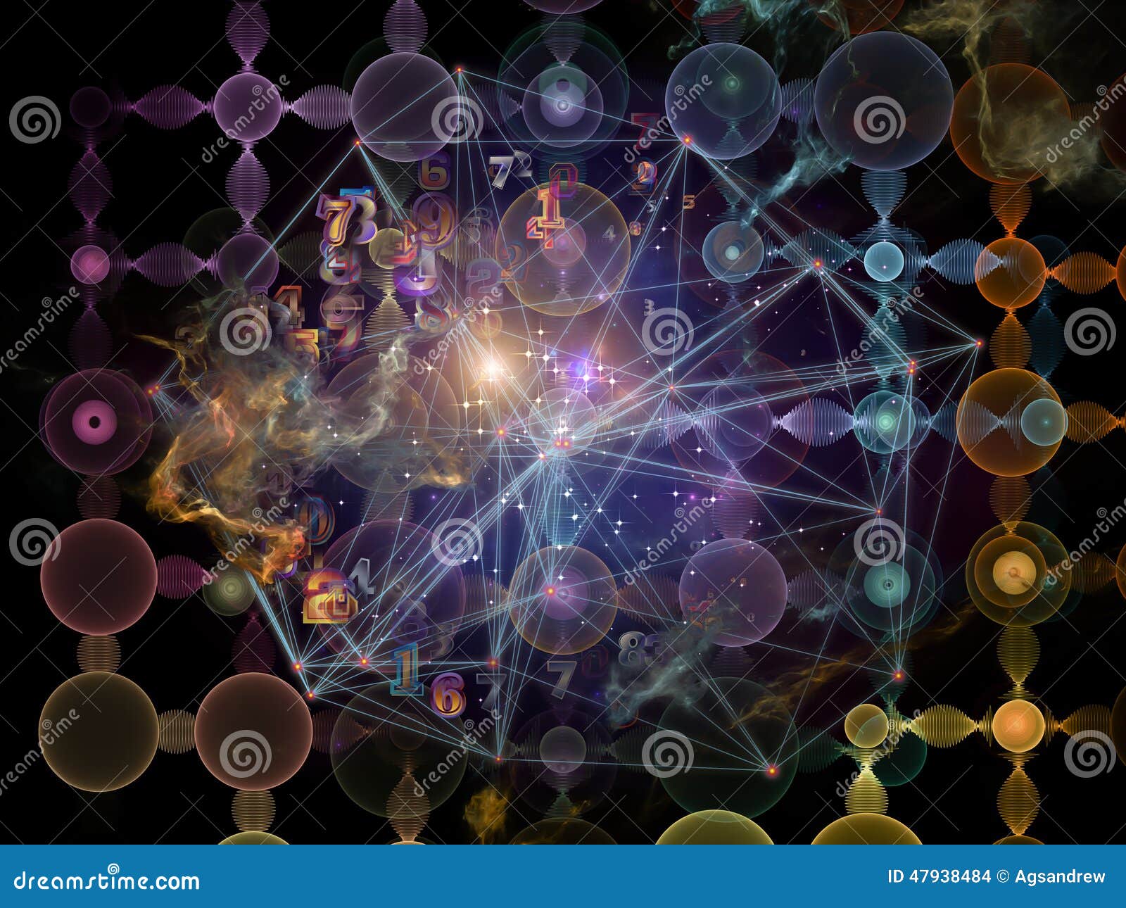 Synergies of Data Cloud stock illustration. Illustration of ...