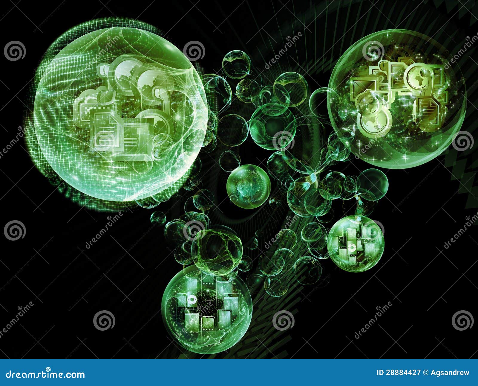 Synergies of Information stock illustration. Illustration of marble ...
