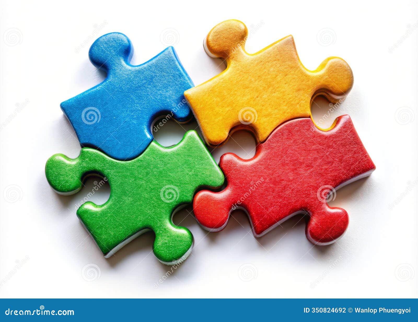 Synergistic Teamwork Jigsaw Puzzle Solution Illustrates Collaborative ...
