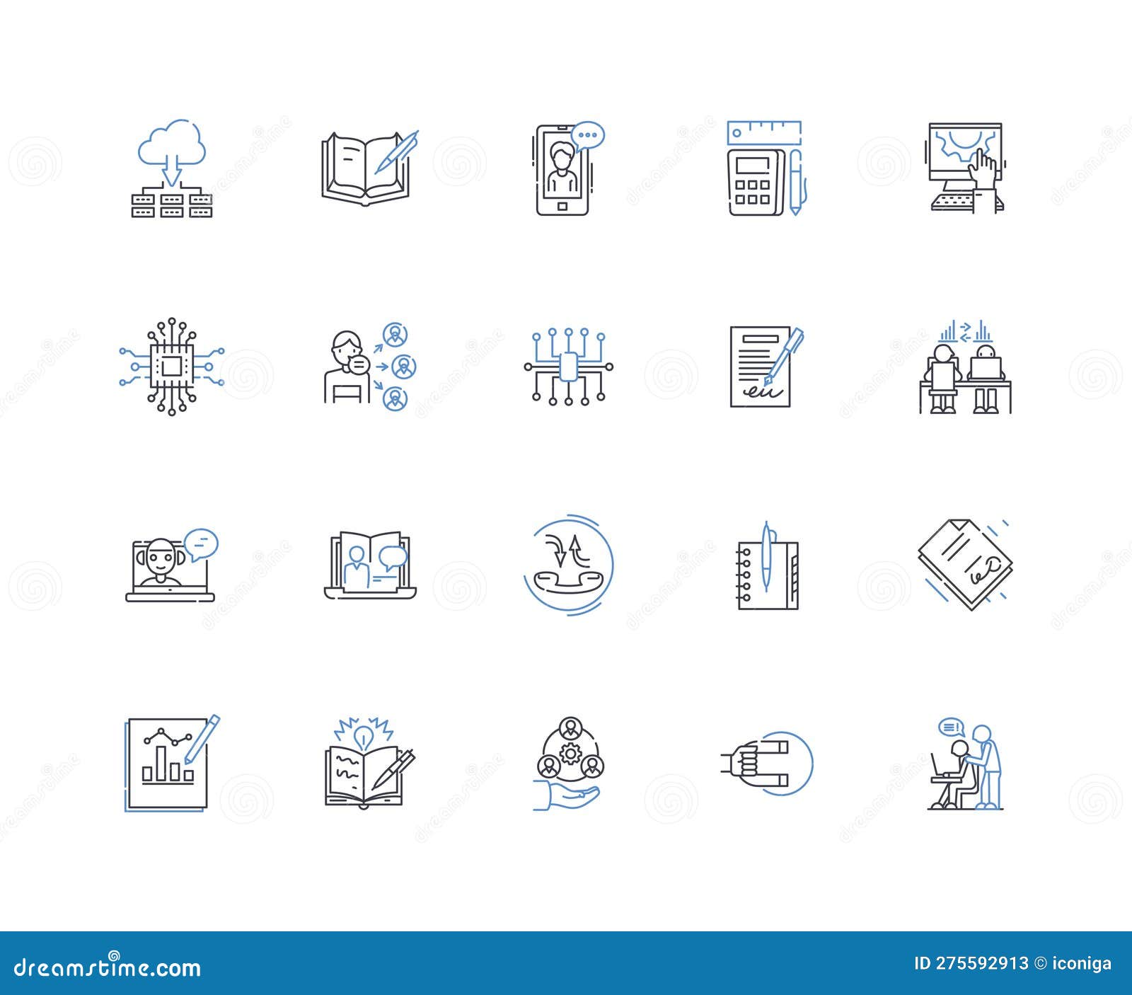 Synergizing Partners Line Icons Collection. Collaboration, Partnership ...