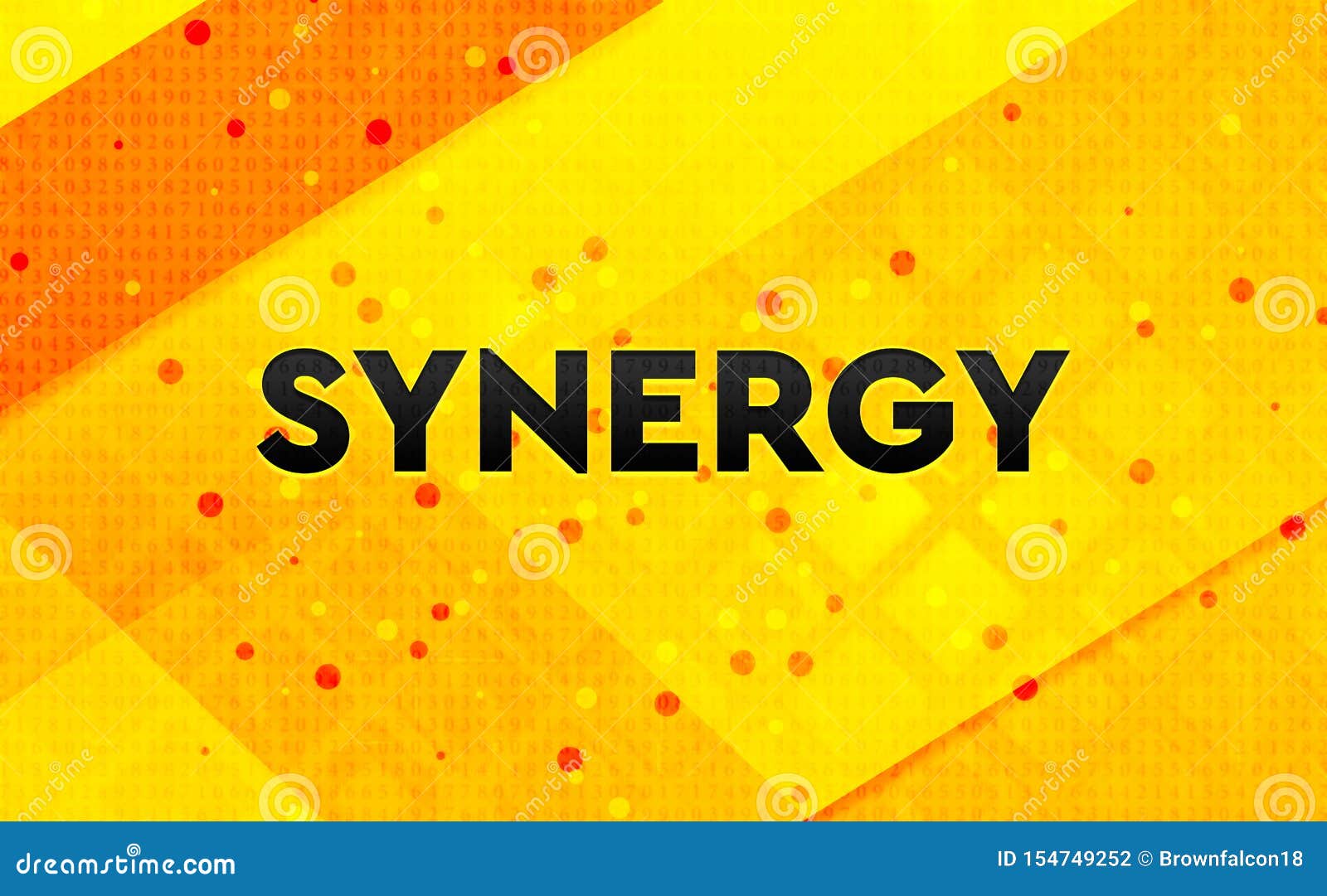 Synergy Abstract Digital Banner Yellow Background Stock Illustration ...