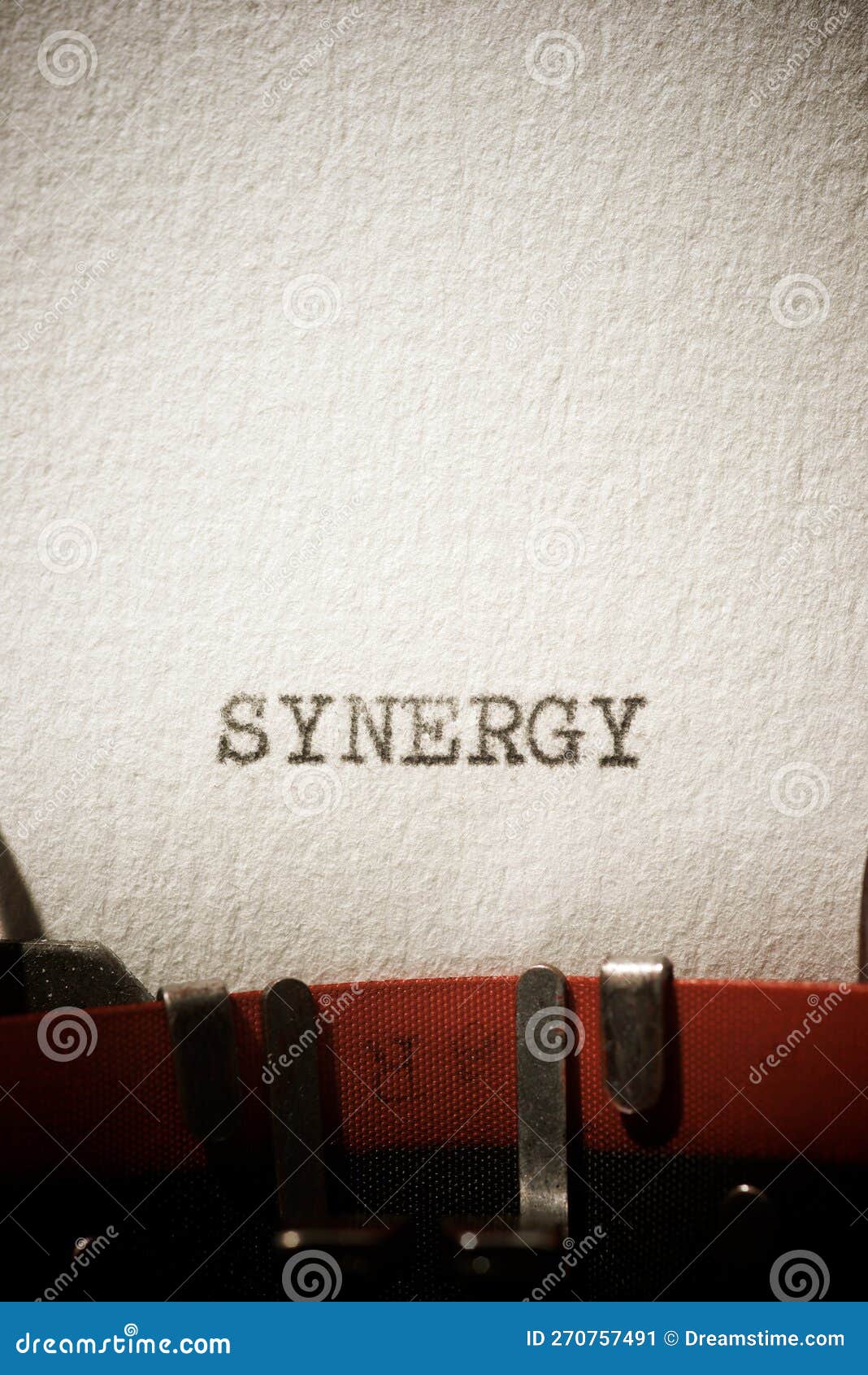 Synergy concept view stock image. Image of typewriter - 270757491