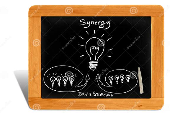 Synergy Idea by Brain Storming Stock Photo - Image of drawing ...